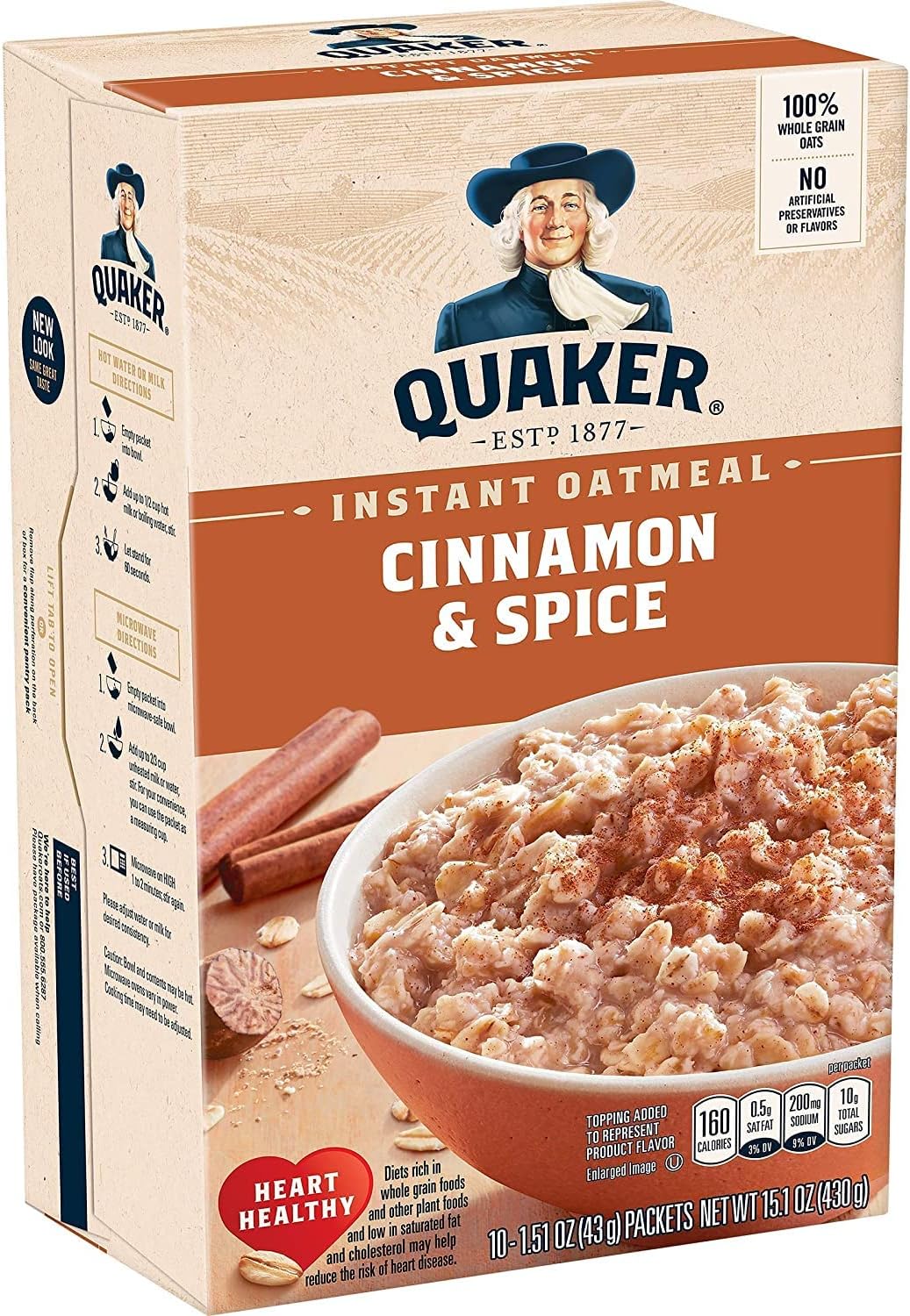 Amazon.com: Quaker Oatmeal Squares Breakfast Cereal, Brown Sugar, 21oz ...