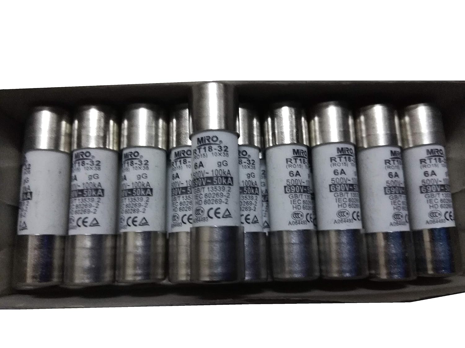 Zyvpee® 20pcs/Box RT18-32 RO15 6A gG 500V~100kA 690V~50kA MiRO RO15-6A ...