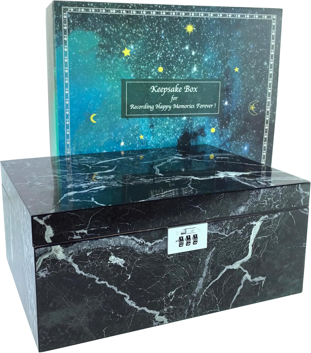 Amazon.com: Premium Wood Keepsake Box with Hinged Lid, Large Decorative ...