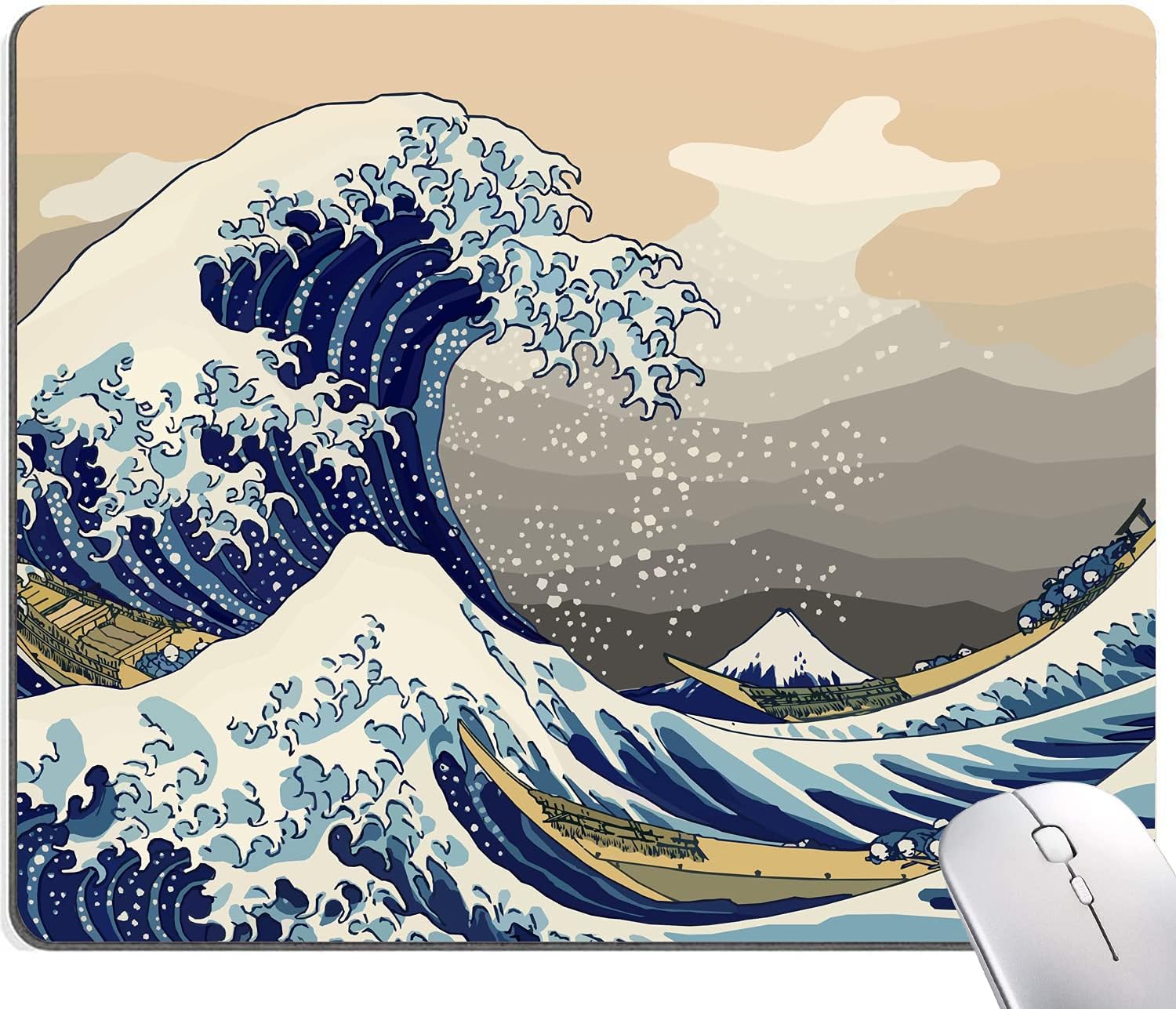 Amazon.com: Hokusai The Great Wave Japanese Mouse Pad - Waterproof, Non ...