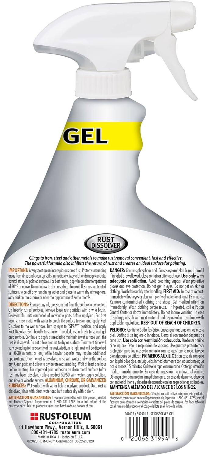 Rust-Oleum 344763 Automotive 2 en 1 Reforma y sello de óxido, cuarto de ...