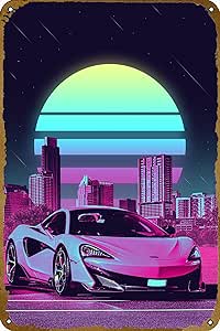 Amazon.com : SYNTHWAVE DRIVE Metal Tin Sign 12 X 8 Inches Retro Vintage ...