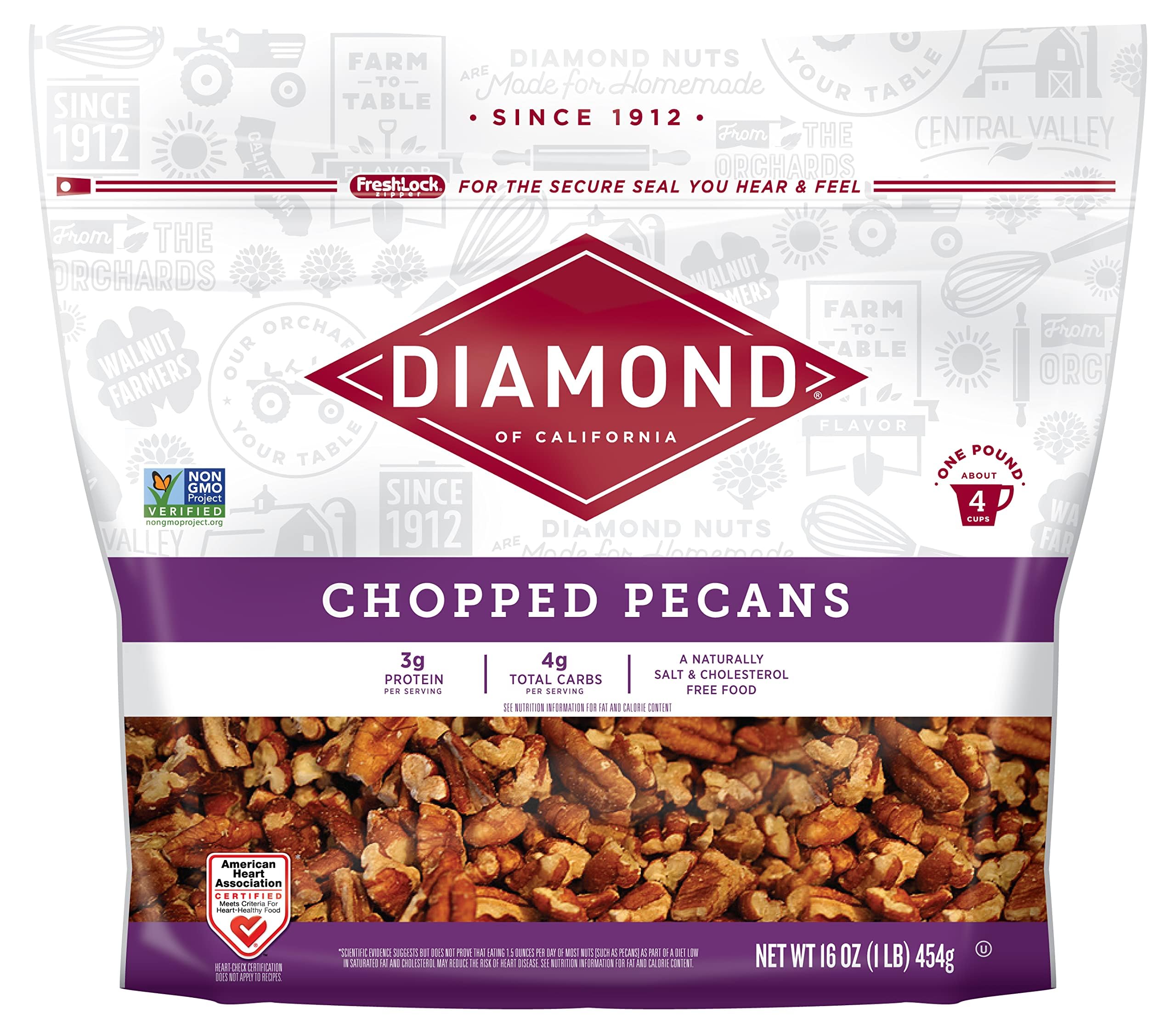 Amazon.com: Diamond of California Chopped Pecans, 16 oz, 1 Count