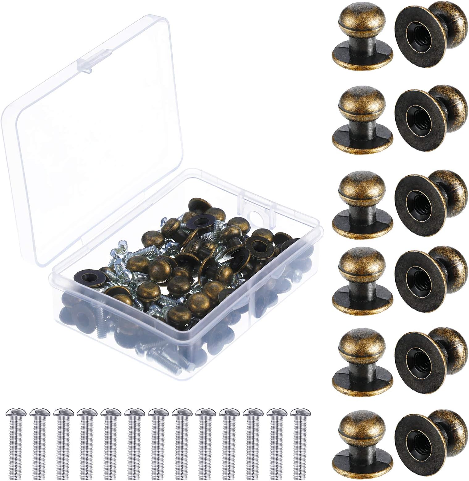 Hardware Essentials 852406 Mini Knobs 1/2" Brass -2 Pack - Cabinet And ...