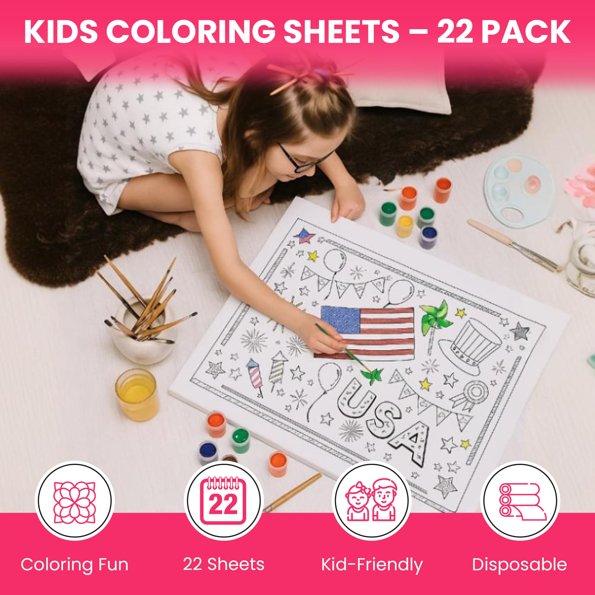 Snapklik.com : Iconikal 22-Count 2-Sided Coloring Poster Sheets ...