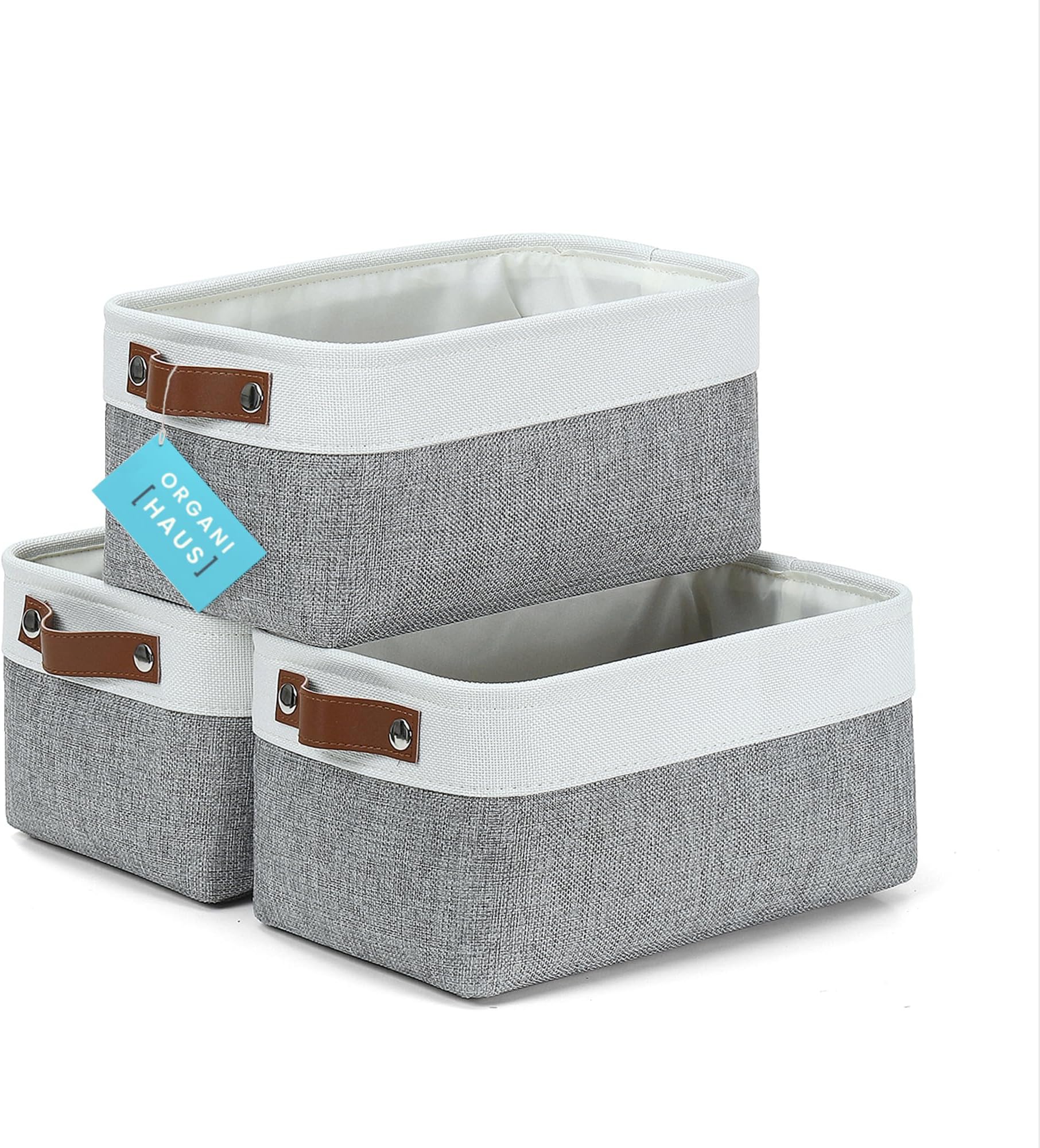 Amazon.com: DULLEMELO Storage Baskets for Shelves, Small Fabric Storage ...