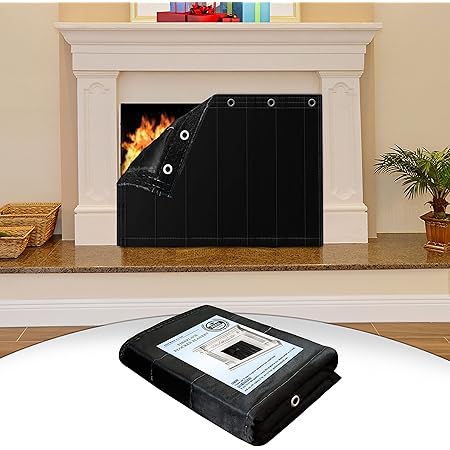 Amazon.com: Magnetic Fireplace Blanket,Fireplace Blocker Blanket for ...