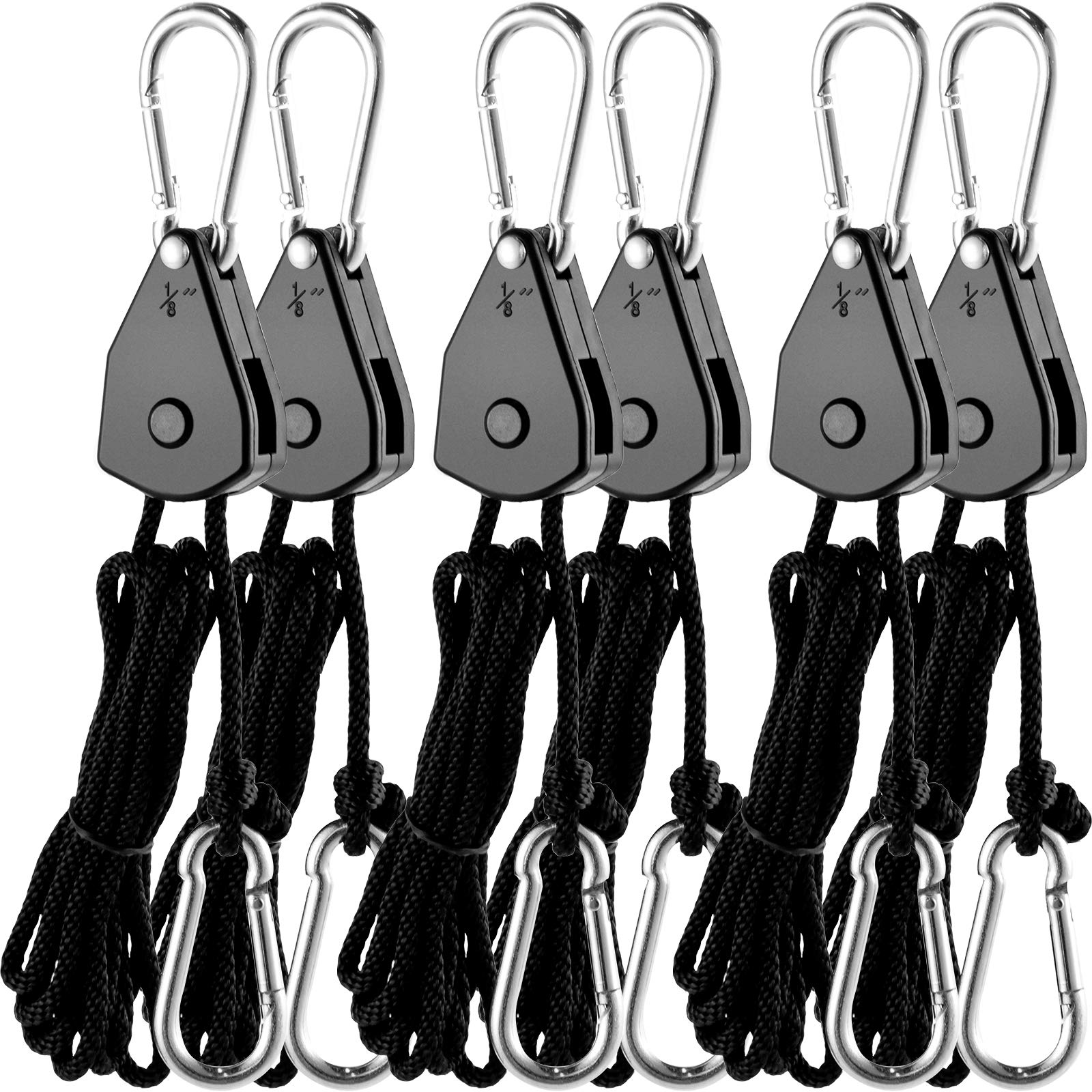 Amazon.com: Happybuy Light Hangers Adjustable 3-Pair Rope Clip Hanger 1 ...