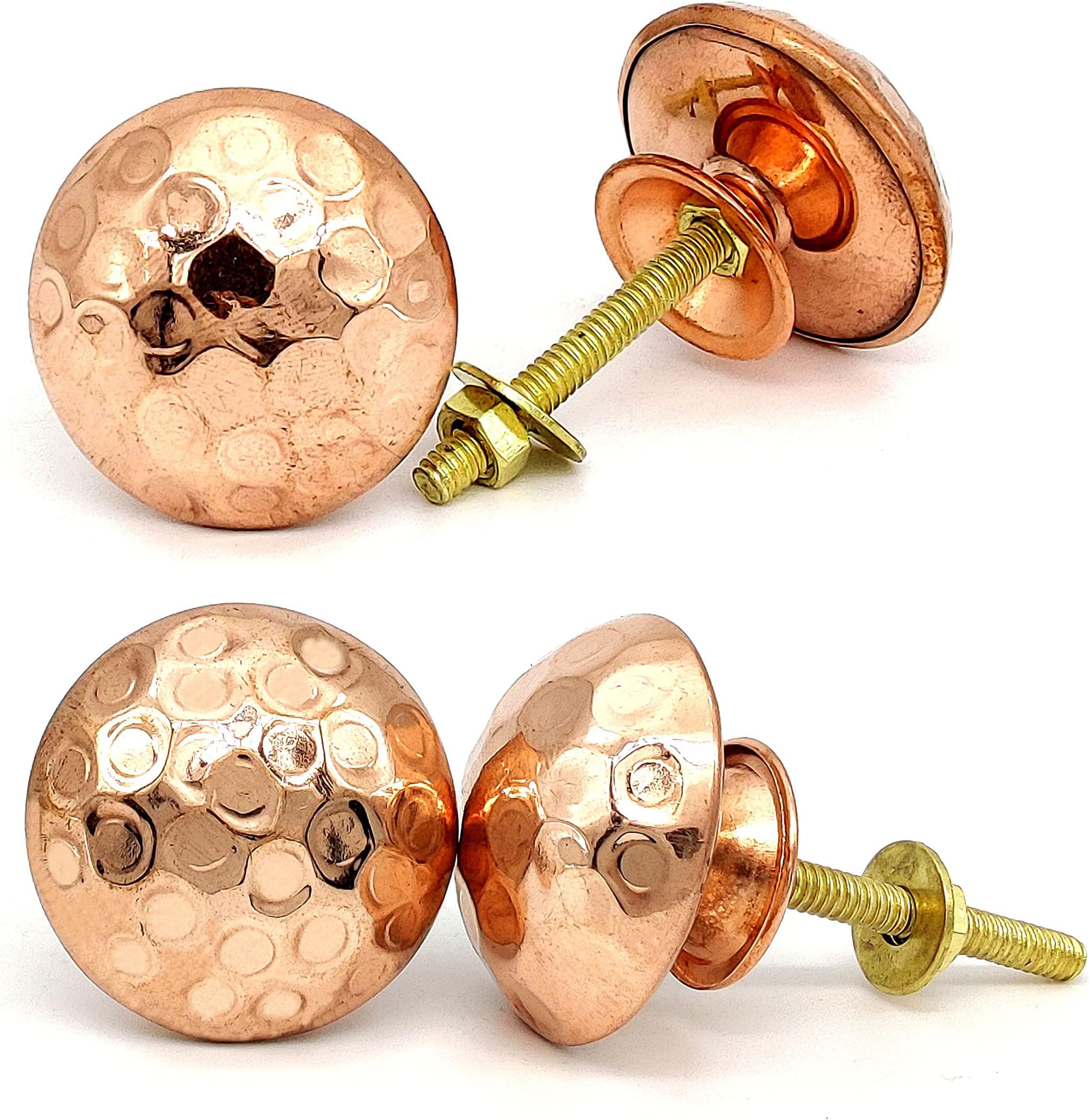 Shabby Restore Hammered Copper Round Head Drawer, Cabinet Knob Pull ...