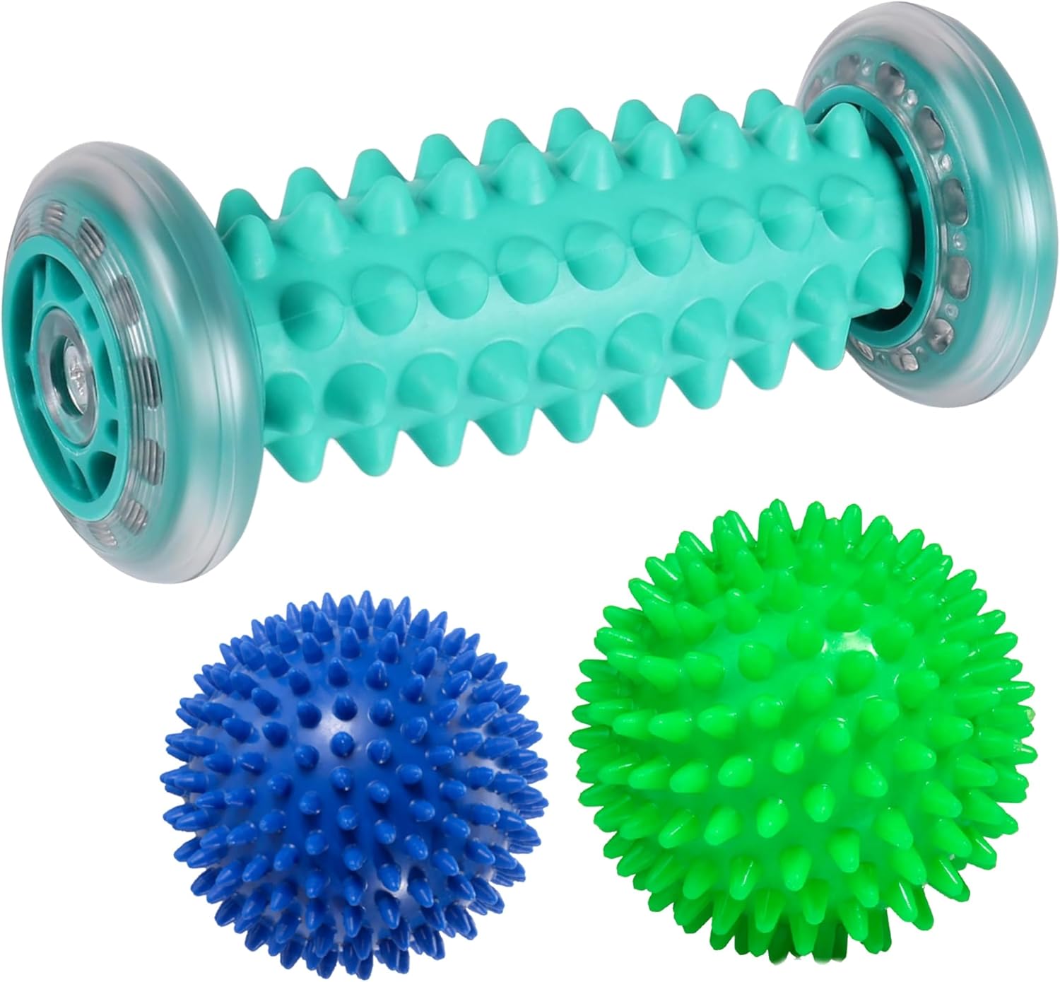 ROMIX Foot Massage Roller and Spiky Ball Set, Deep Tissue, Myofascial ...