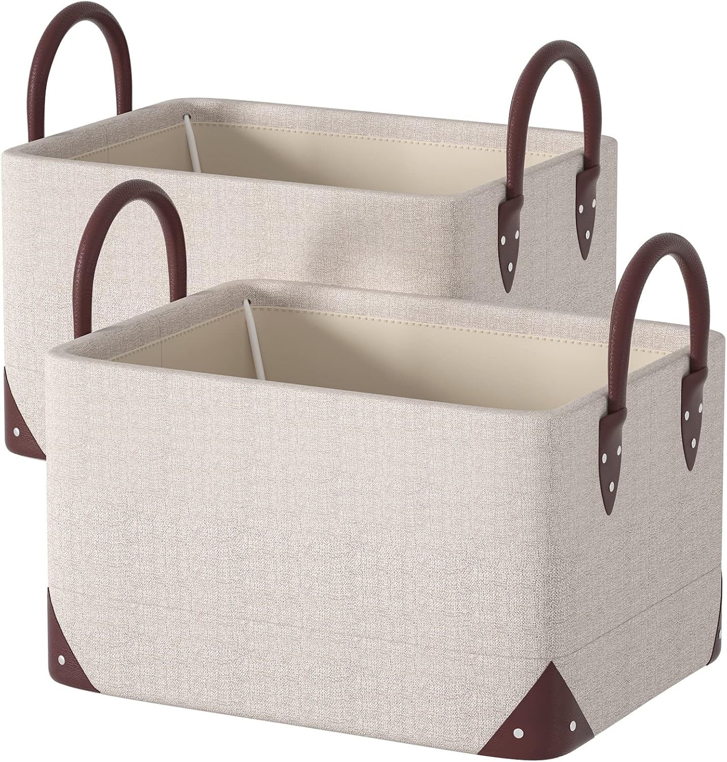 Amazon.com: 2 Pack Storage Baskets for Organizing- Foldable Storage ...