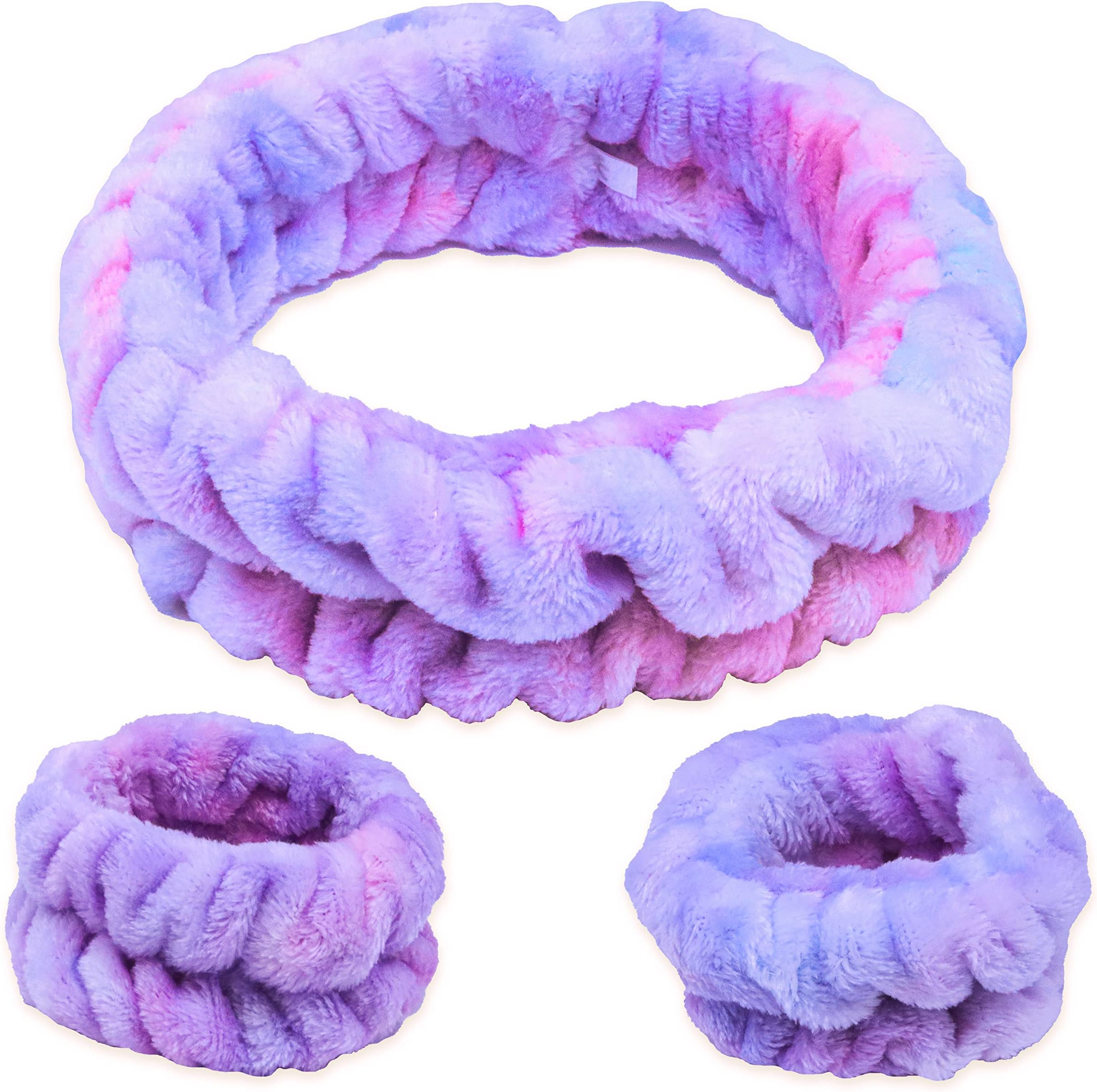 Amazon.com : FROG SAC Puffy Spa Headband and Wristbands for Face ...