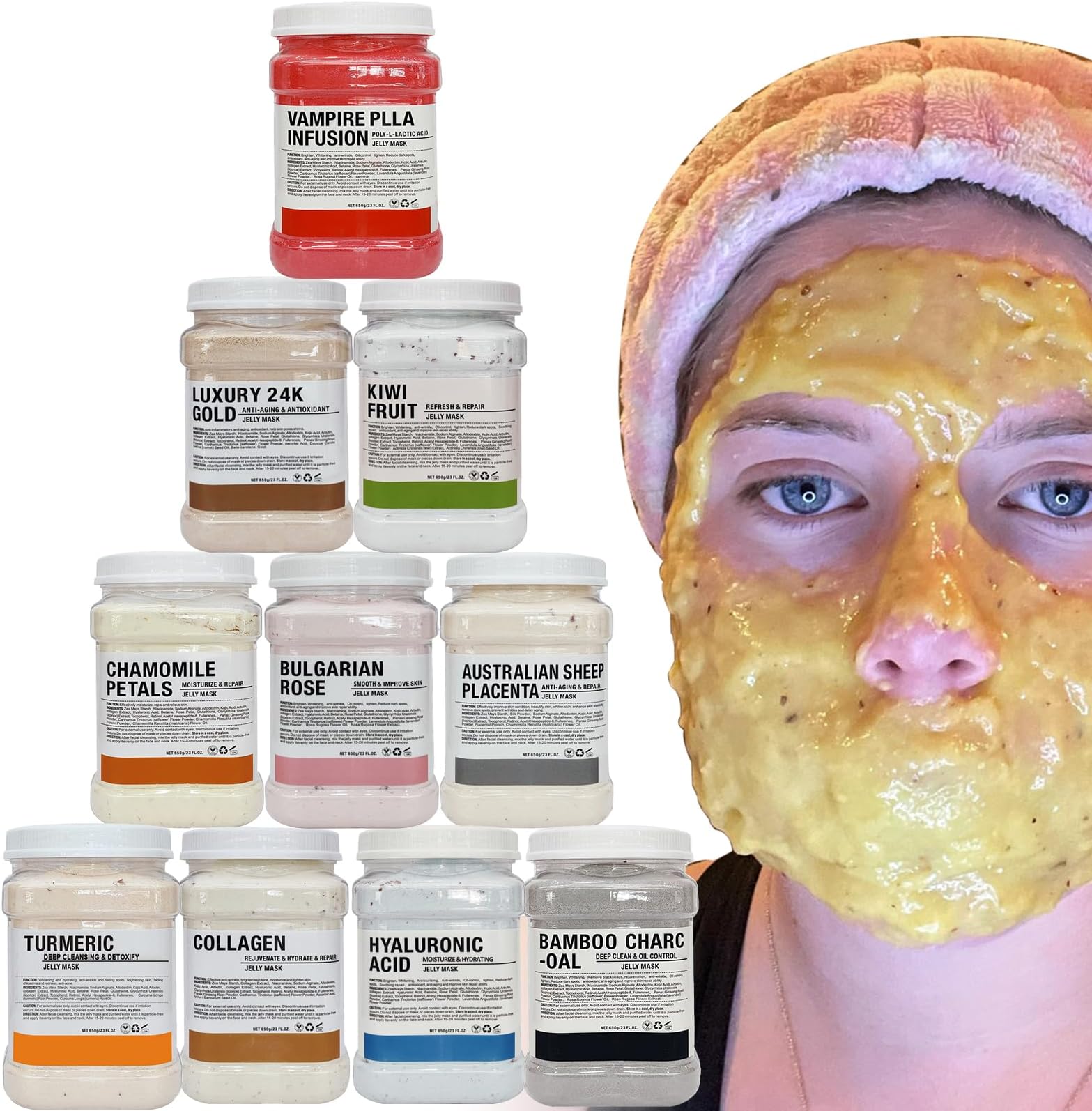 Amazon.com : YMEYFAN Jelly Mask for Facials Professional Face Mask Bulk ...