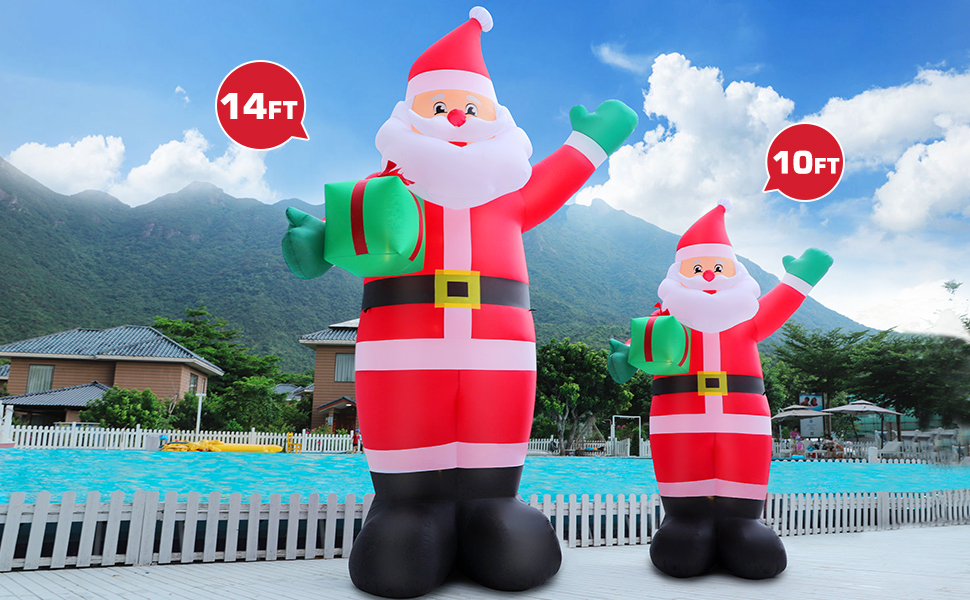 Watch 14 FT Giant Christmas Inflatable Santa Claus Outdoor Decor on ...
