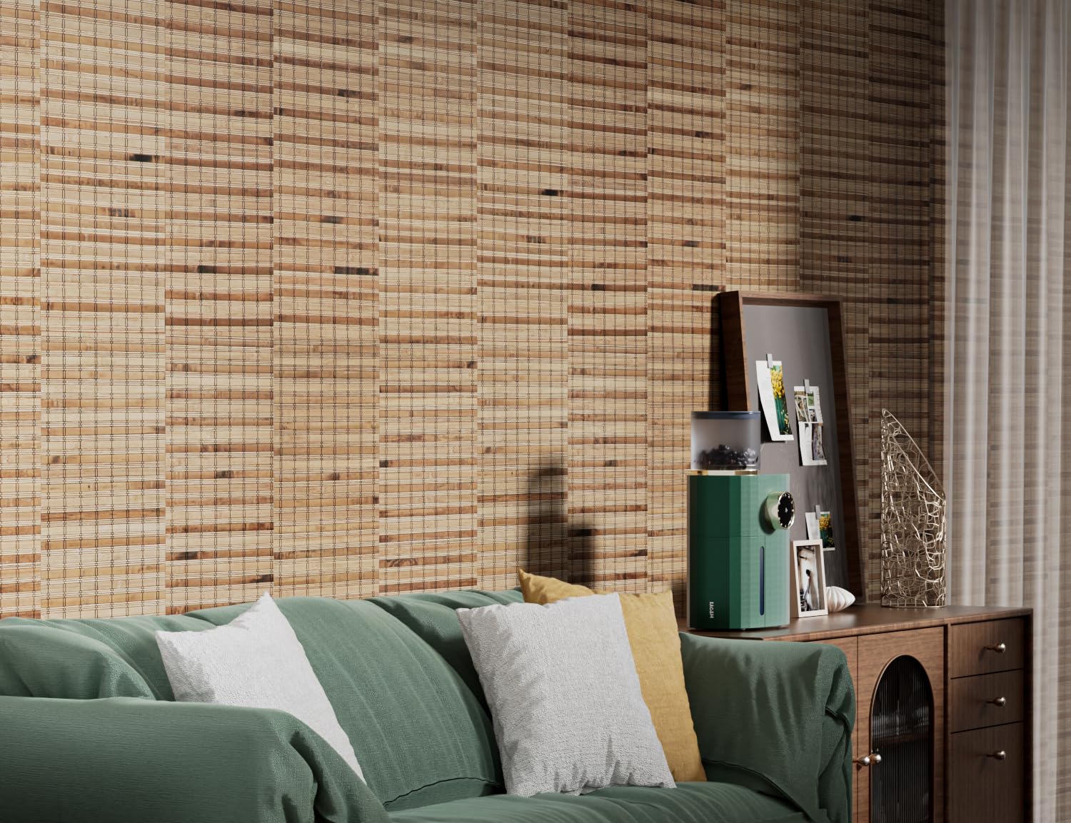 Bamboo Wall Covering Panels Tortoise Green Bamboo Wall Paneling 4' X