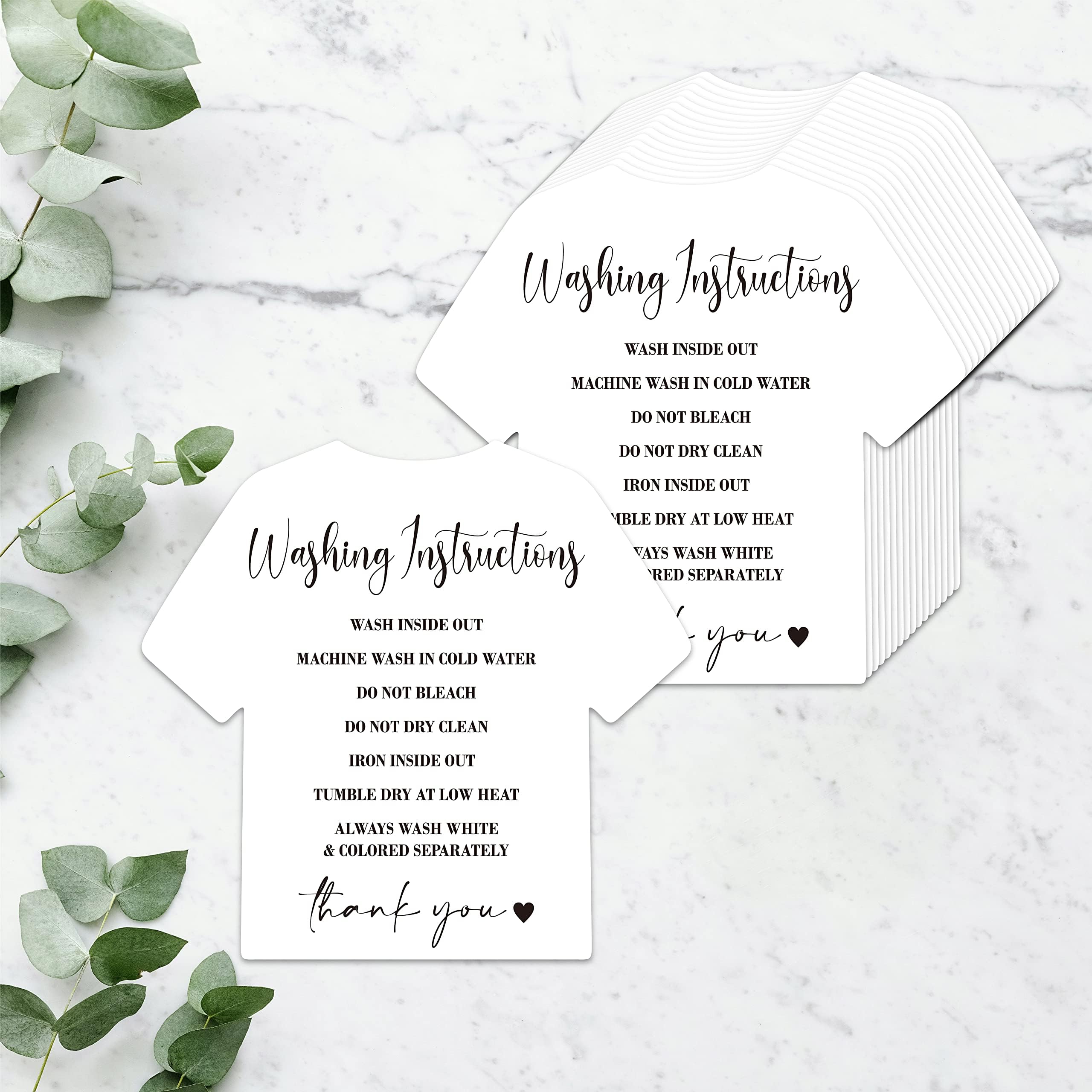 Amazon.com : 200 PCS T Shirt Washing Instruction Cards, Clothes ...