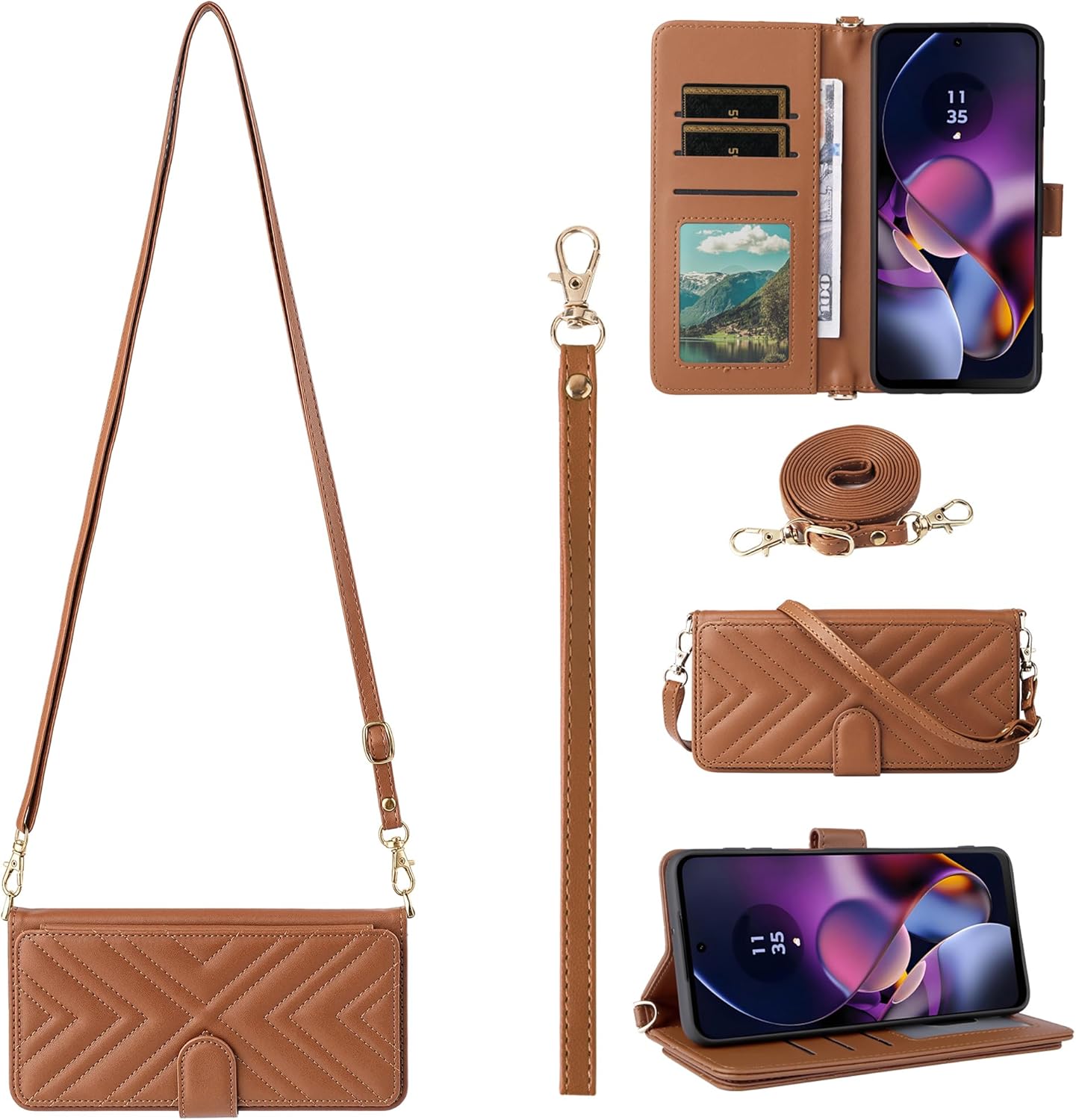 BaiFu OnePlus Nord 3 5G Wallet Case, Quilted Wallet Case with Wrist ...