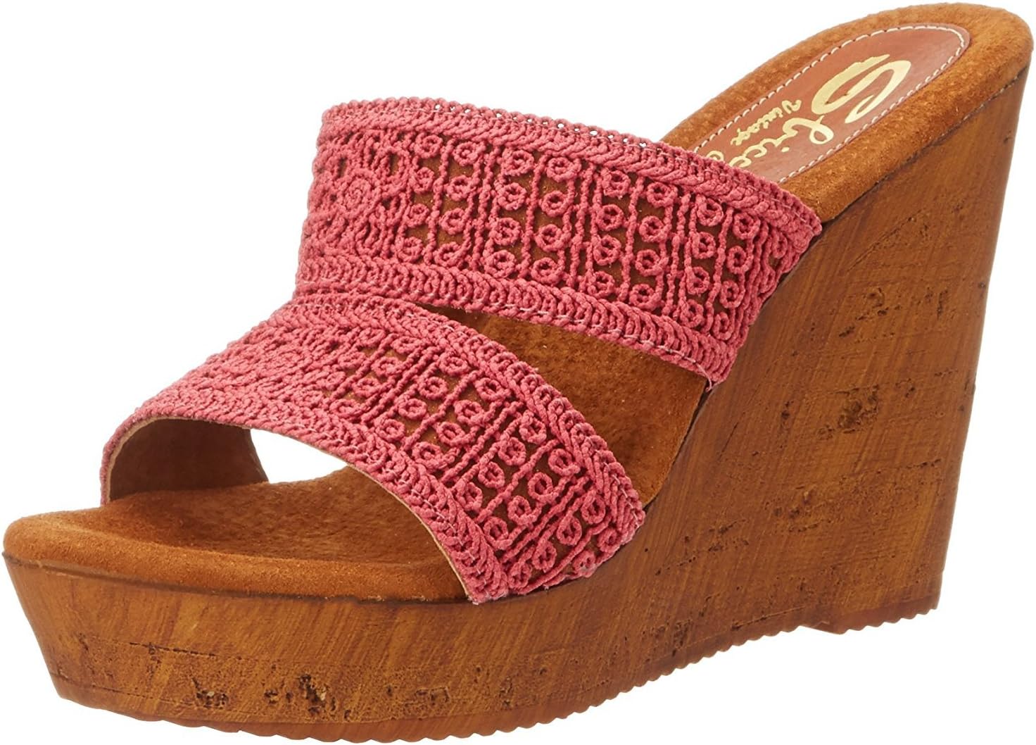 Amazon.com | Sbicca Women's Antilles Wedge Sandal (5 M, Rose ...