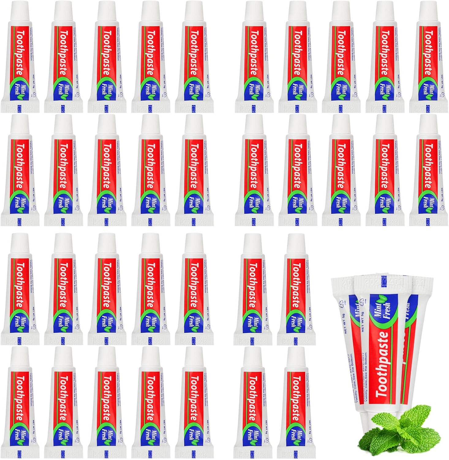 Amazon.com: HAIFOTRVA 30 Tubes Bulk Travel Size Toothpaste,0.176 oz ...