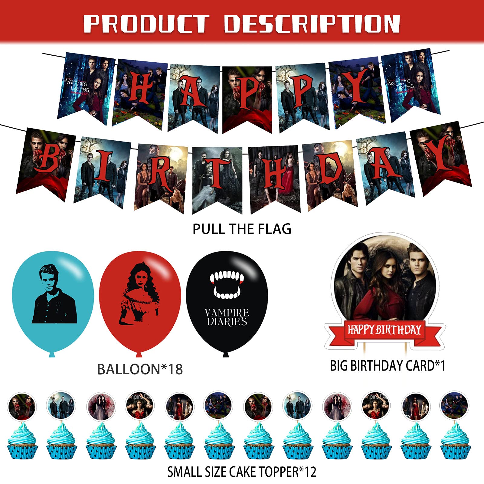 The Vampire Diaries birthday party supplies,Birthday Party Supplies for ...