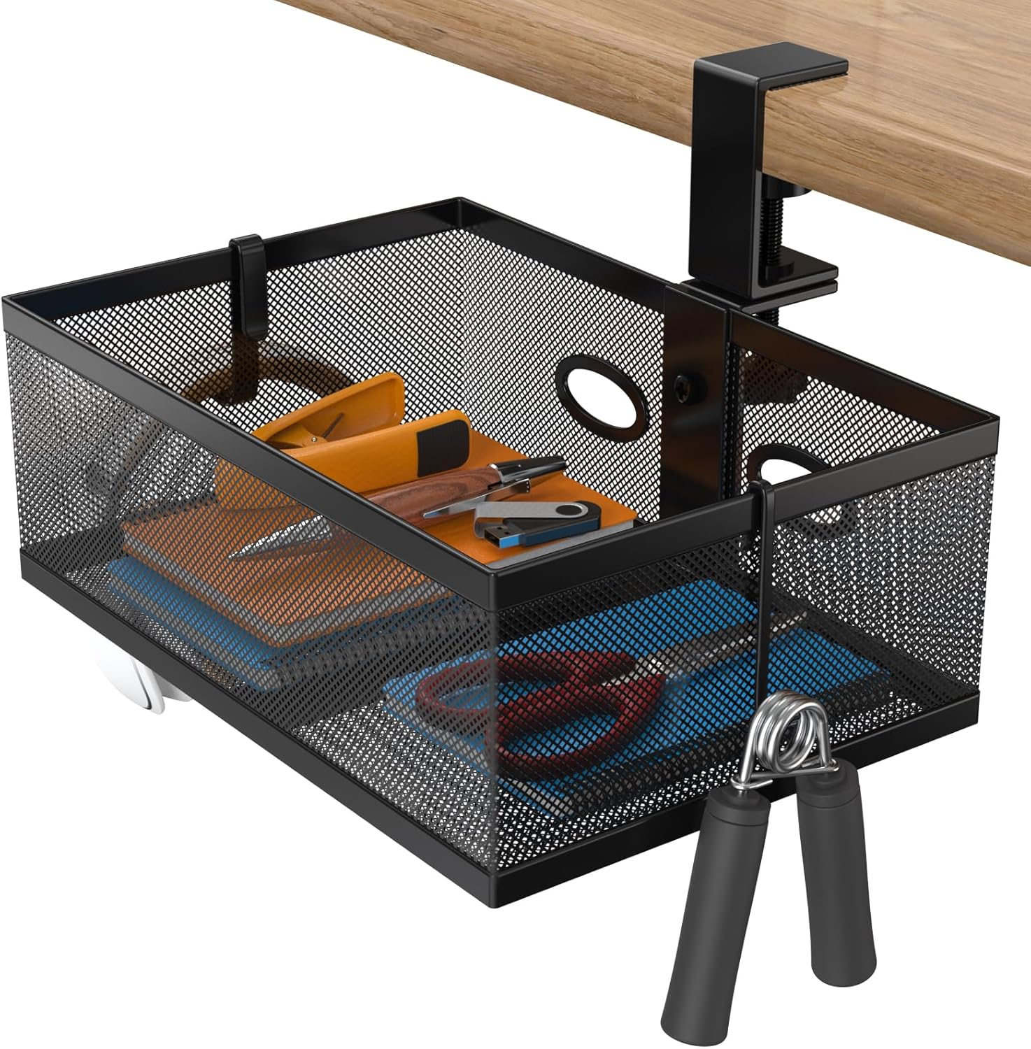 Amazon.com: HAMOPY Under Desk Drawer Organizer, Clamp-on No Drill Under ...