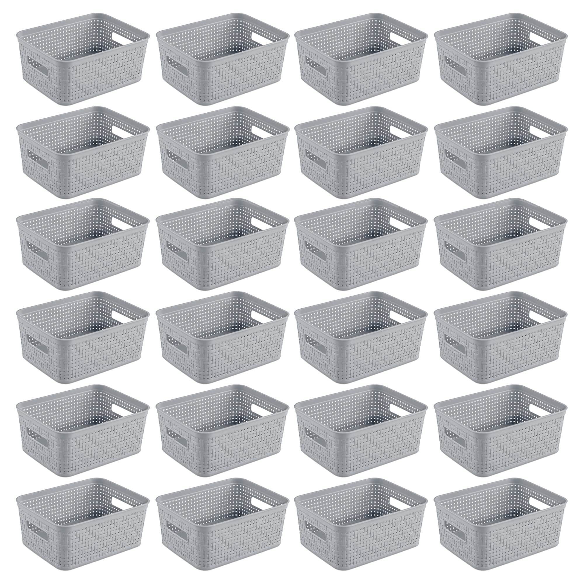 Amazon.com: Sterilite 24 Pack Plastic Storage Bin Organization ...
