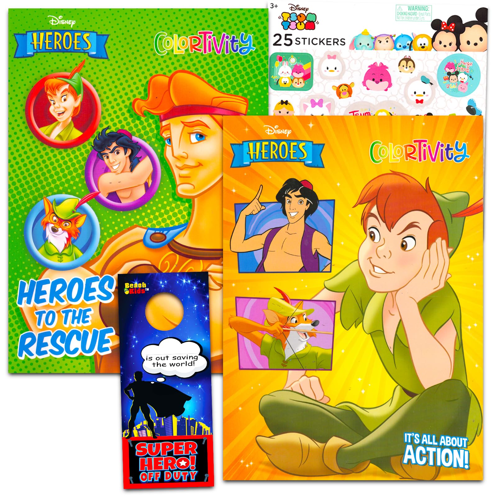 Amazon.com: Disney Heroes Coloring Book Set for Kids - Bundle with 2 ...