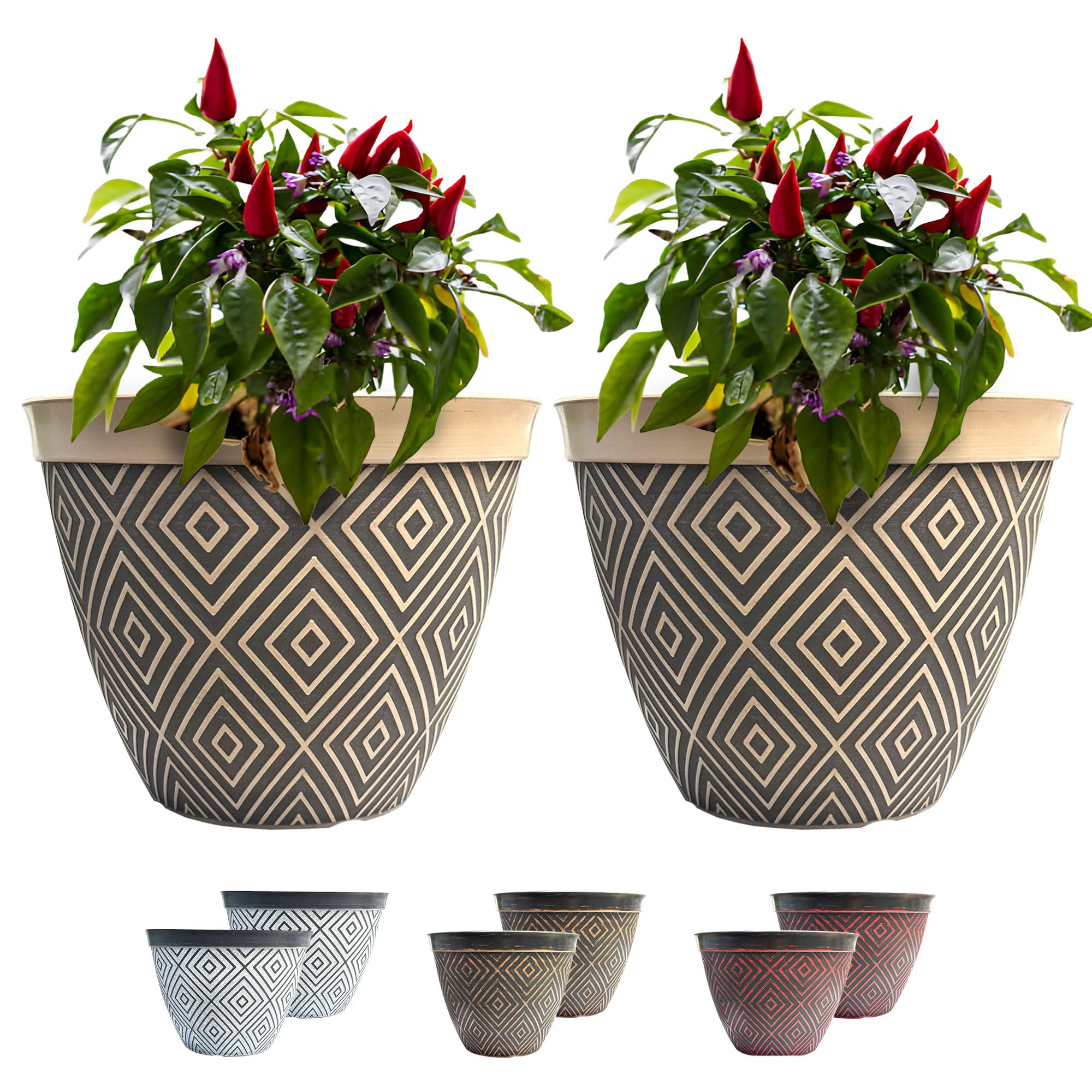 SG Traders Plant Pot Set - Stylish Planters for Outdoor Gardening ...