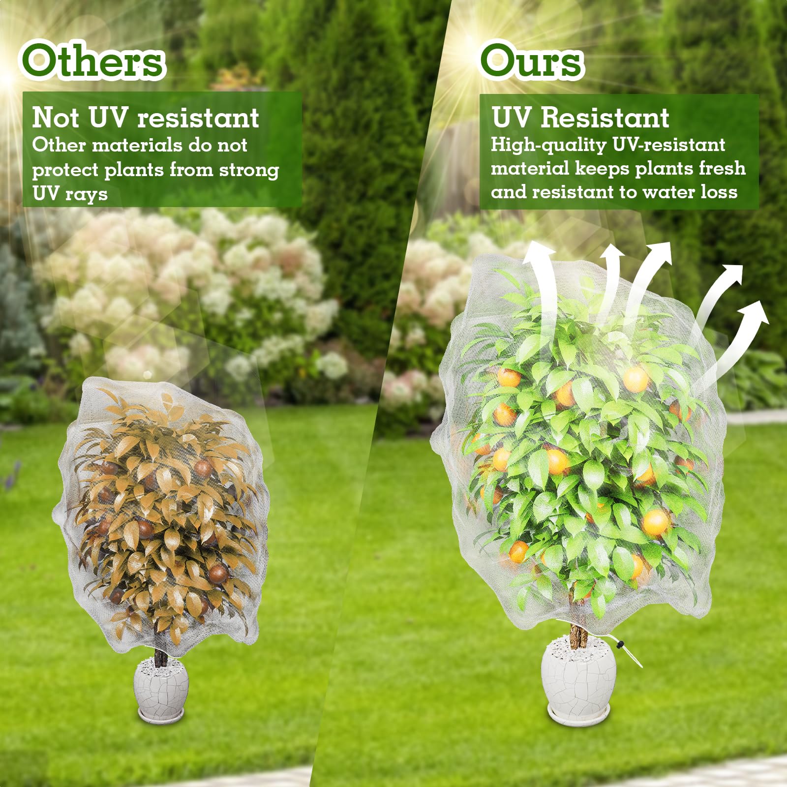 Snapklik.com : 2 Pack Garden Mesh Netting For Plants Fruits Blueberry ...