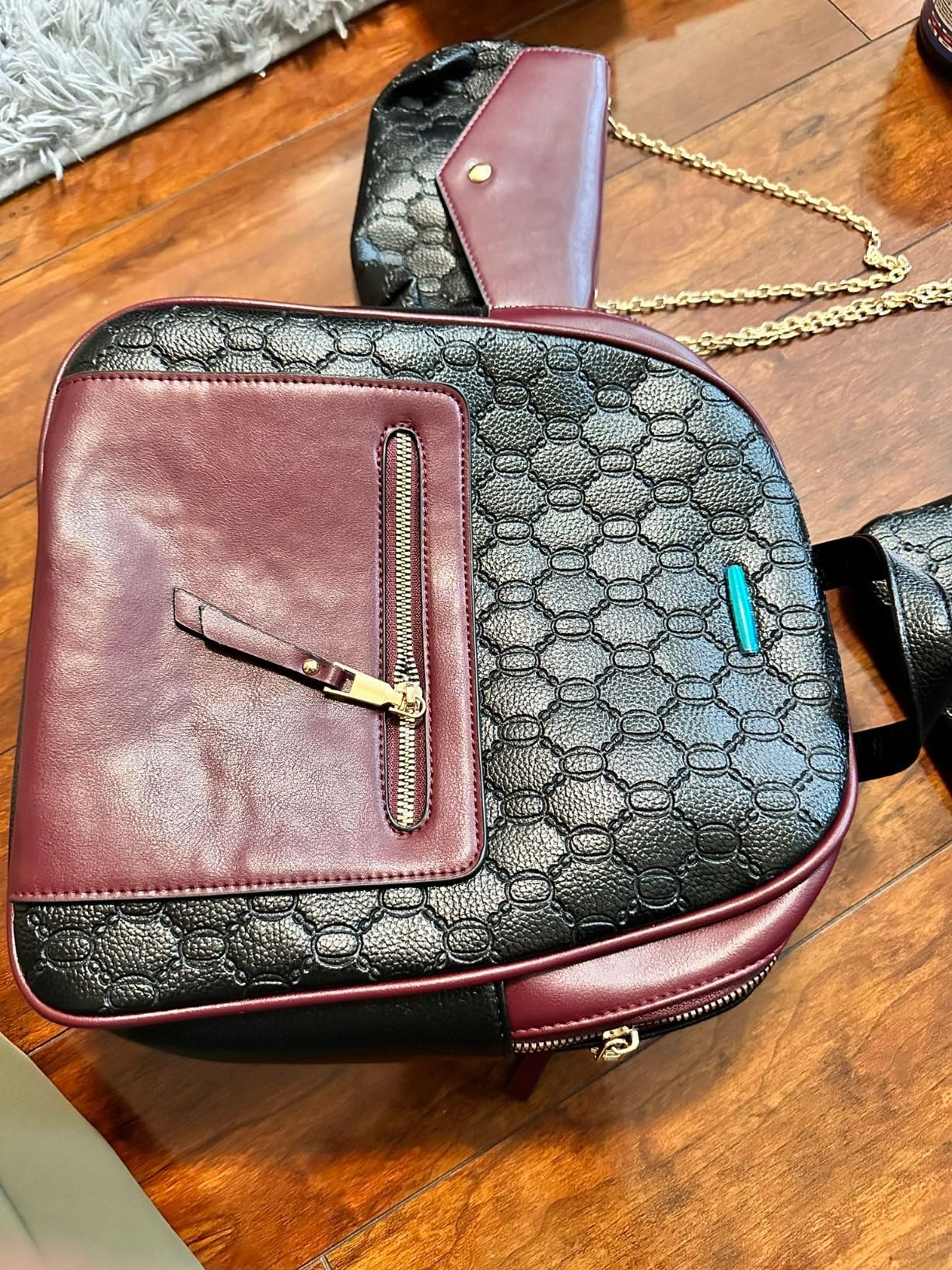 Amazon.com: HimmLig Backpack Purse for Women,Lightweight Vegan Leather ...