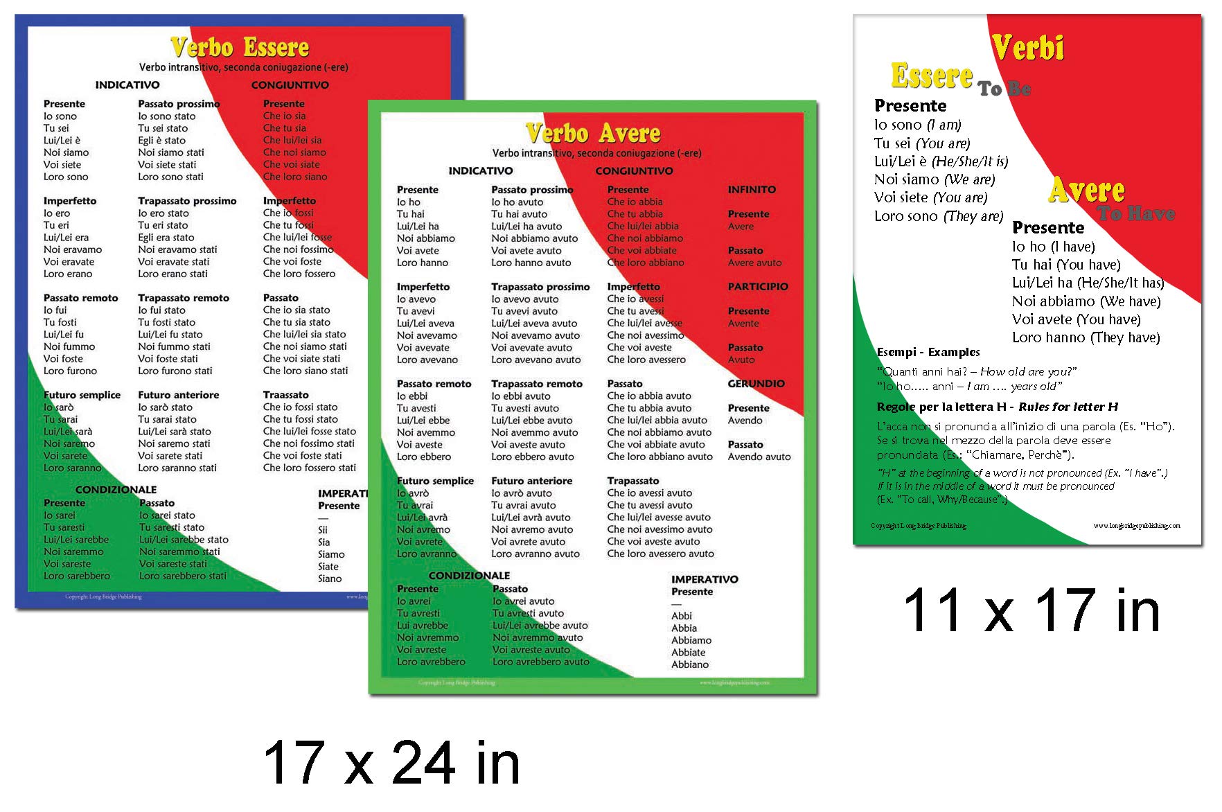 Avere Verb Chart Amazon.com: Long Bridge Publishing Italian Language