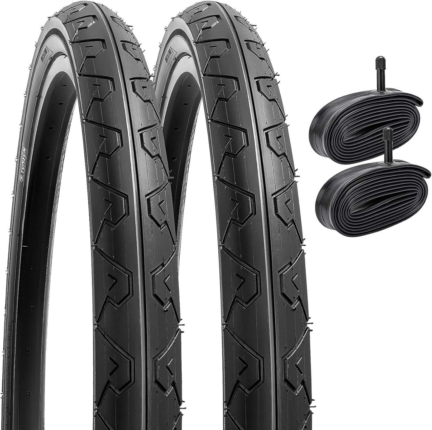 Amazon | YunSCM 2本セット,26 1.95 タイヤ,26x1.95 53-559 自転車タイヤ + 26x1.75/2.25 チューブ 肉厚 米式バルブ32mm+タイヤレバ,Y ...