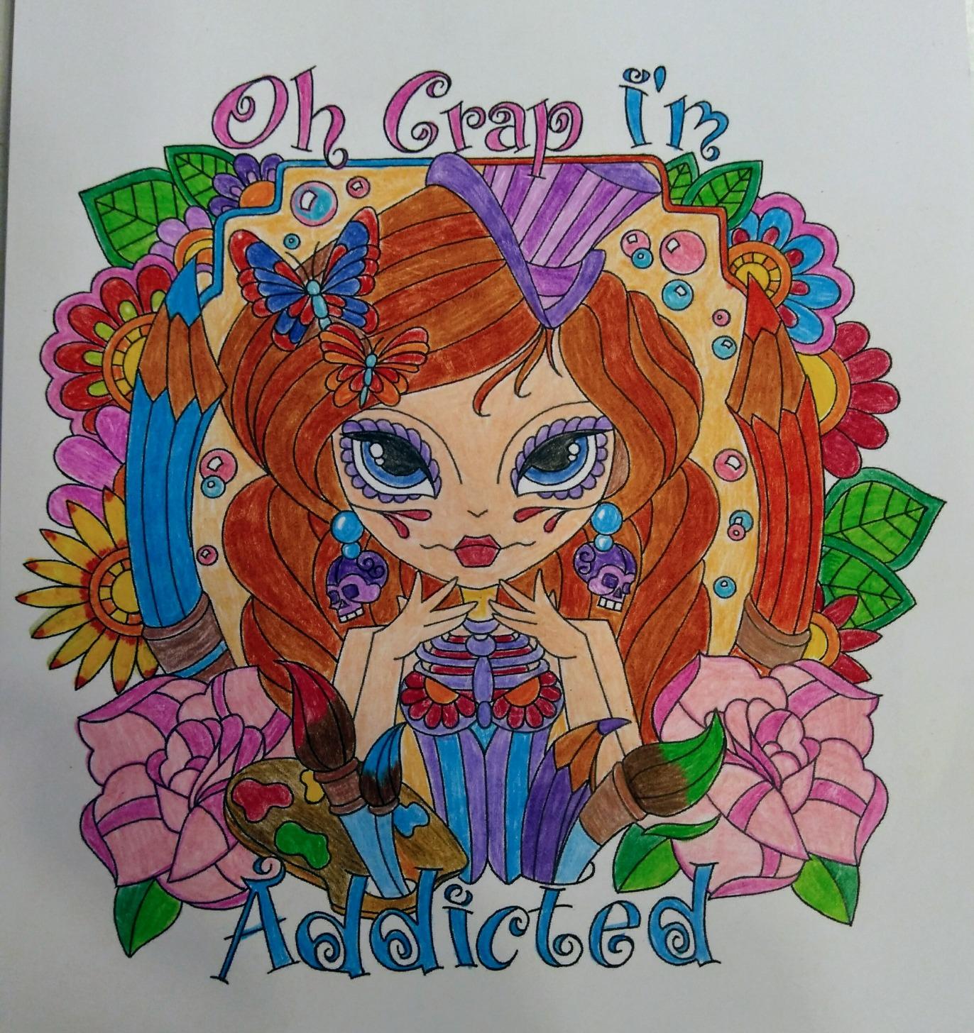 Amazon.com: Oh Crap I'm Addicted: Adult Colouring Book: 9781533290304 ...