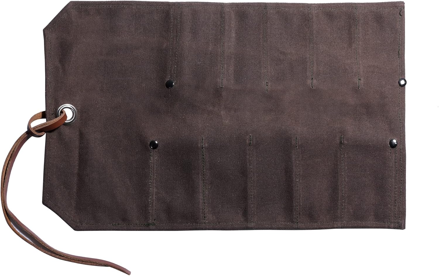 Heavy Duty Waxed Canvas Tool Roll Bag, Multi-function Tool Bag with 10 ...