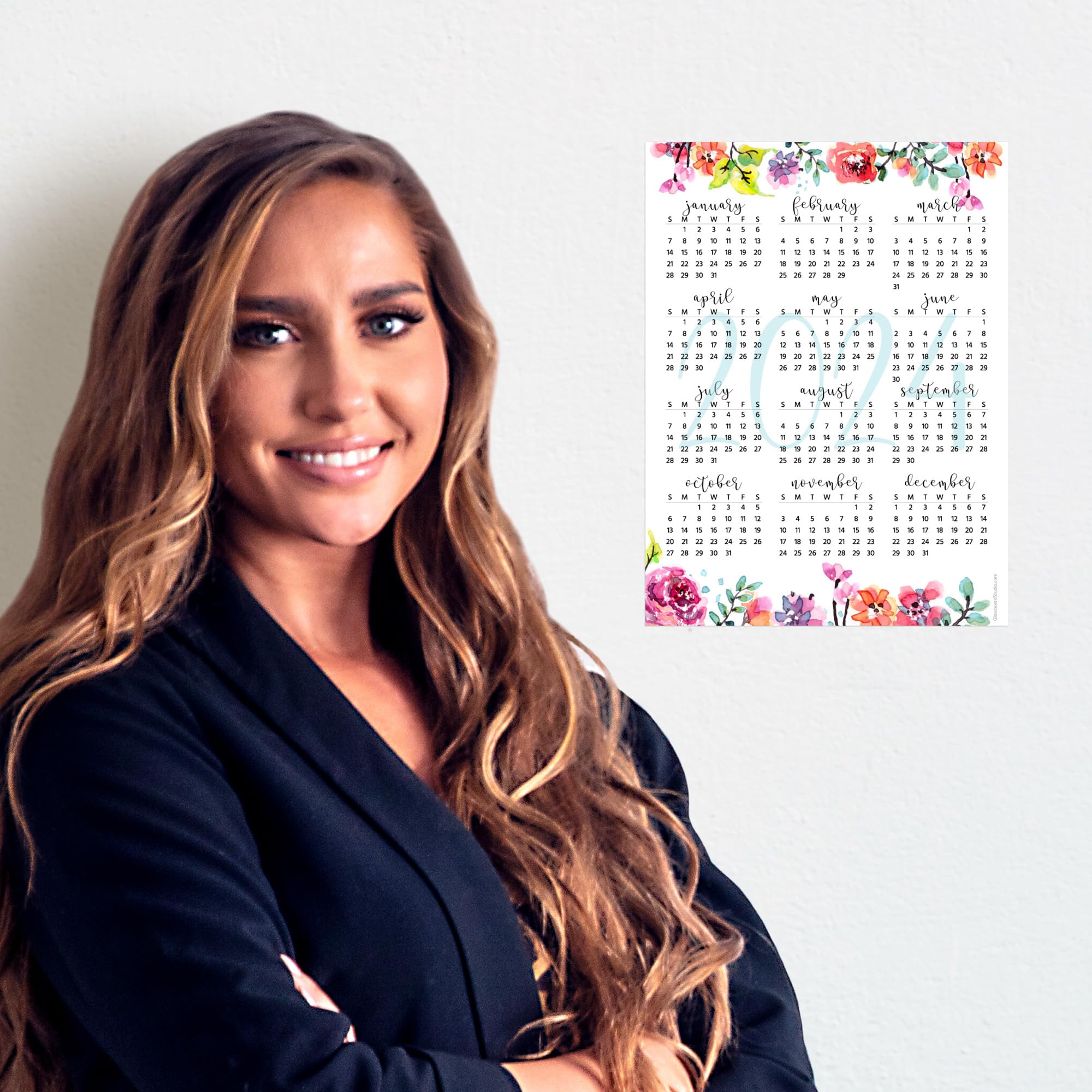 Snapklik.com : Annual Year-At-A-Glance Calendar Sticker Decal Removable ...