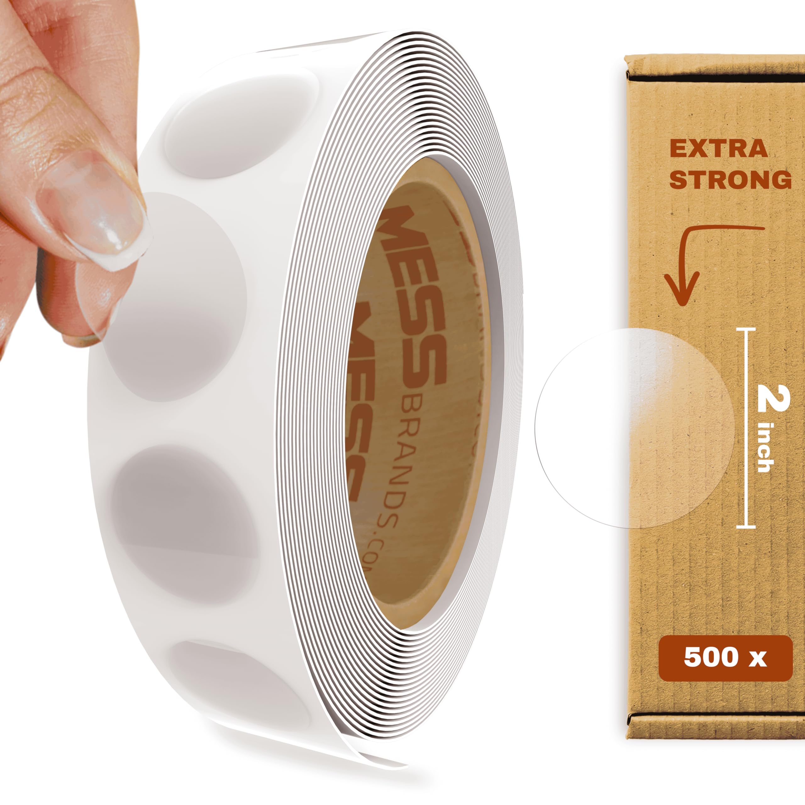 Snapklik.com : Clear Round Labels, 2 Inch, 500/Roll, Transparent ...