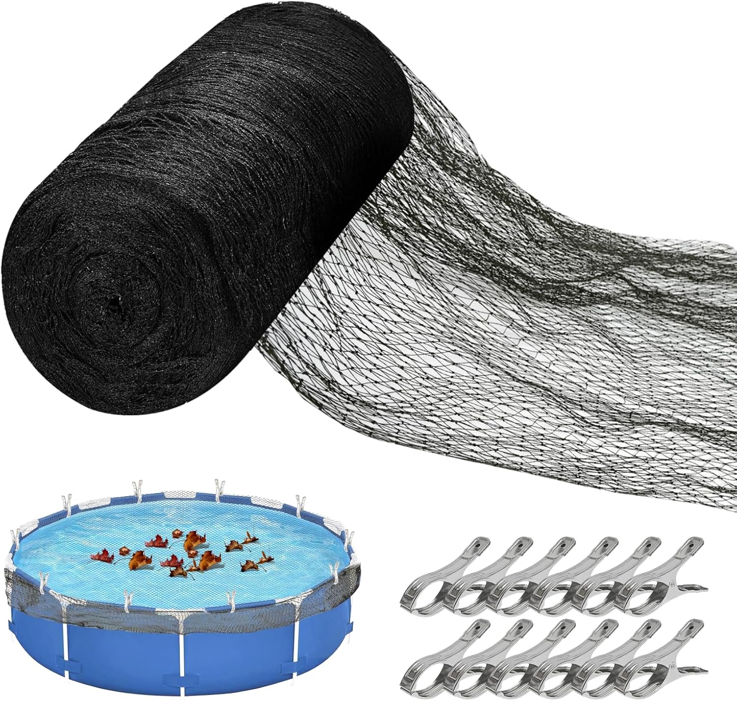 Amazon.com : 12ft x 12ft Pool Leaf Net Cover, Durable Round Mesh Net ...