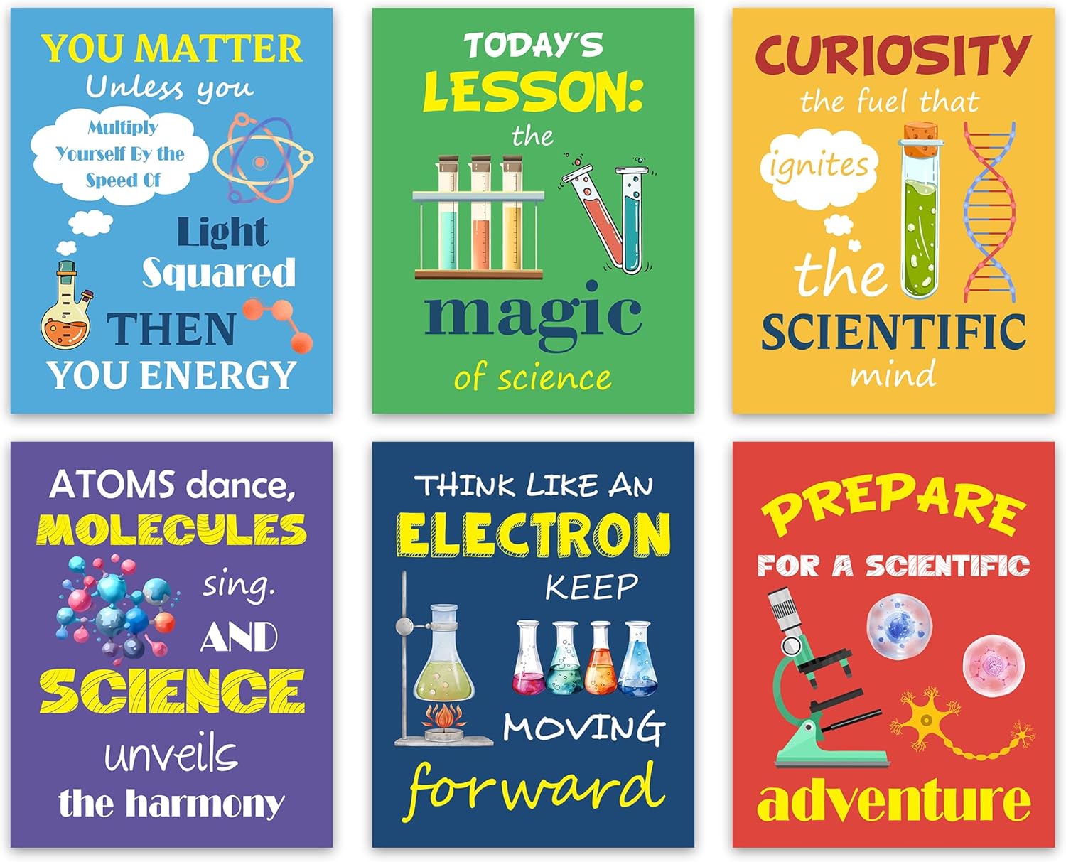 Amazon.com: LNLAGBO Science Posters for Classroom,Physical Science ...