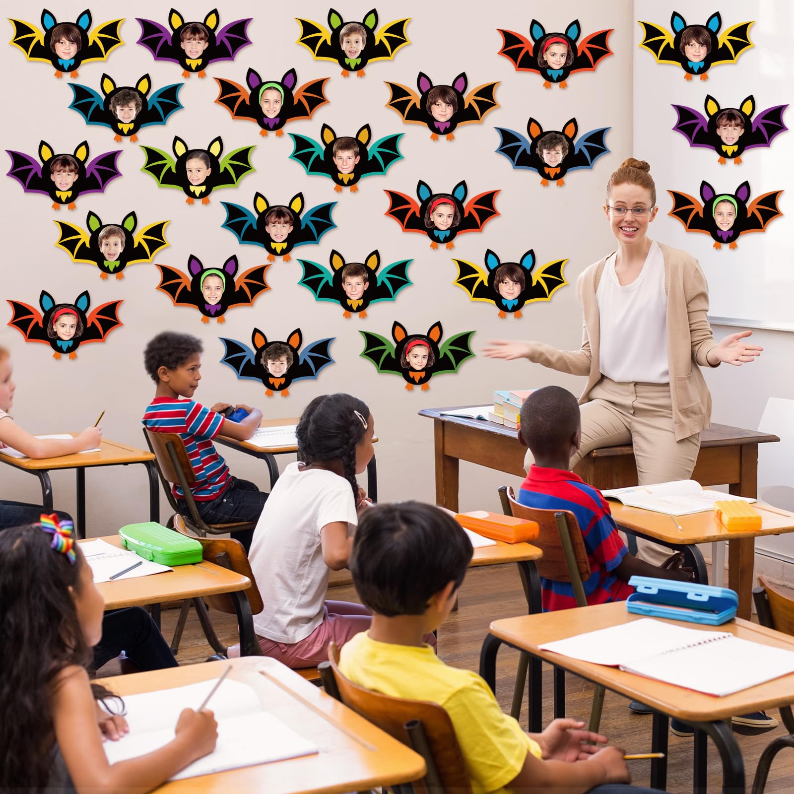 Snapklik.com : Kosiz 60 Pcs Halloween Bat Decorations For Classroom ...