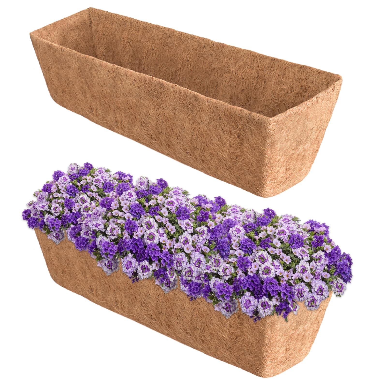 Snapklik.com : 2 PCS 30 Inch Trough Coco Liner Pre-Formed Window Box ...