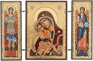 Amazon.com: Orthodox Triptych Icon – Folding Wooden Byzantine Icon ...