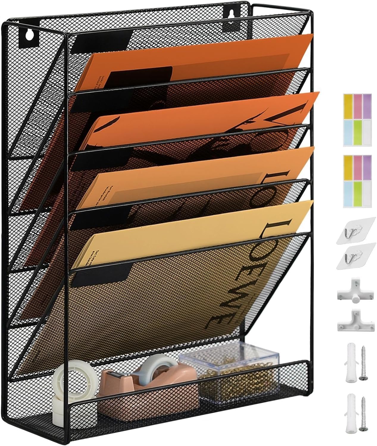 Mind Reader Wall Mounted Document Holder, Paper, File Tray, Office ...