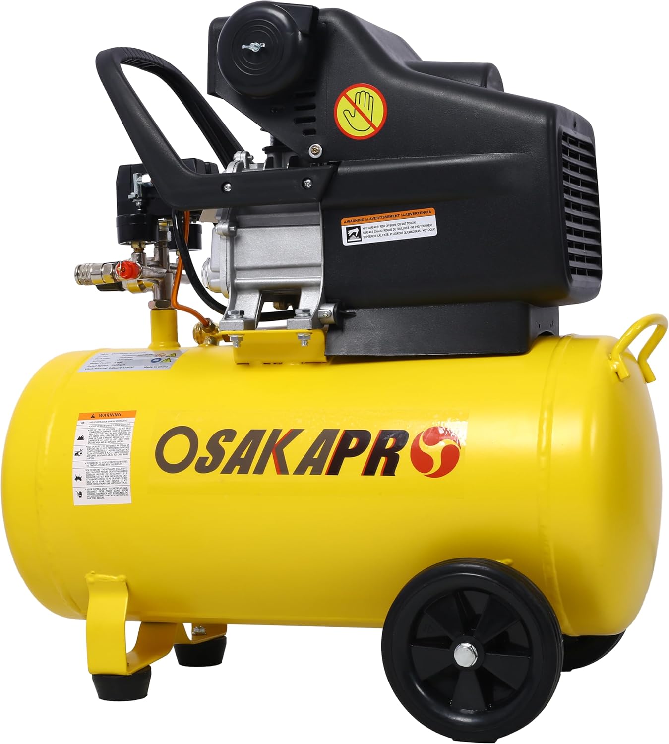 Amazon.com: 3.5HP Portable Air Compressor Tank 10 Gallon Oil Lubricated ...