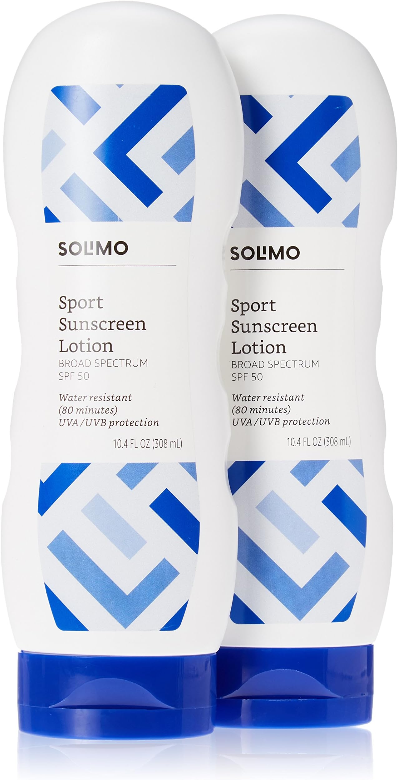 Amazon.com: Amazon Brand - Solimo Sport SPF 50 Sunscreen Lotion, Water ...