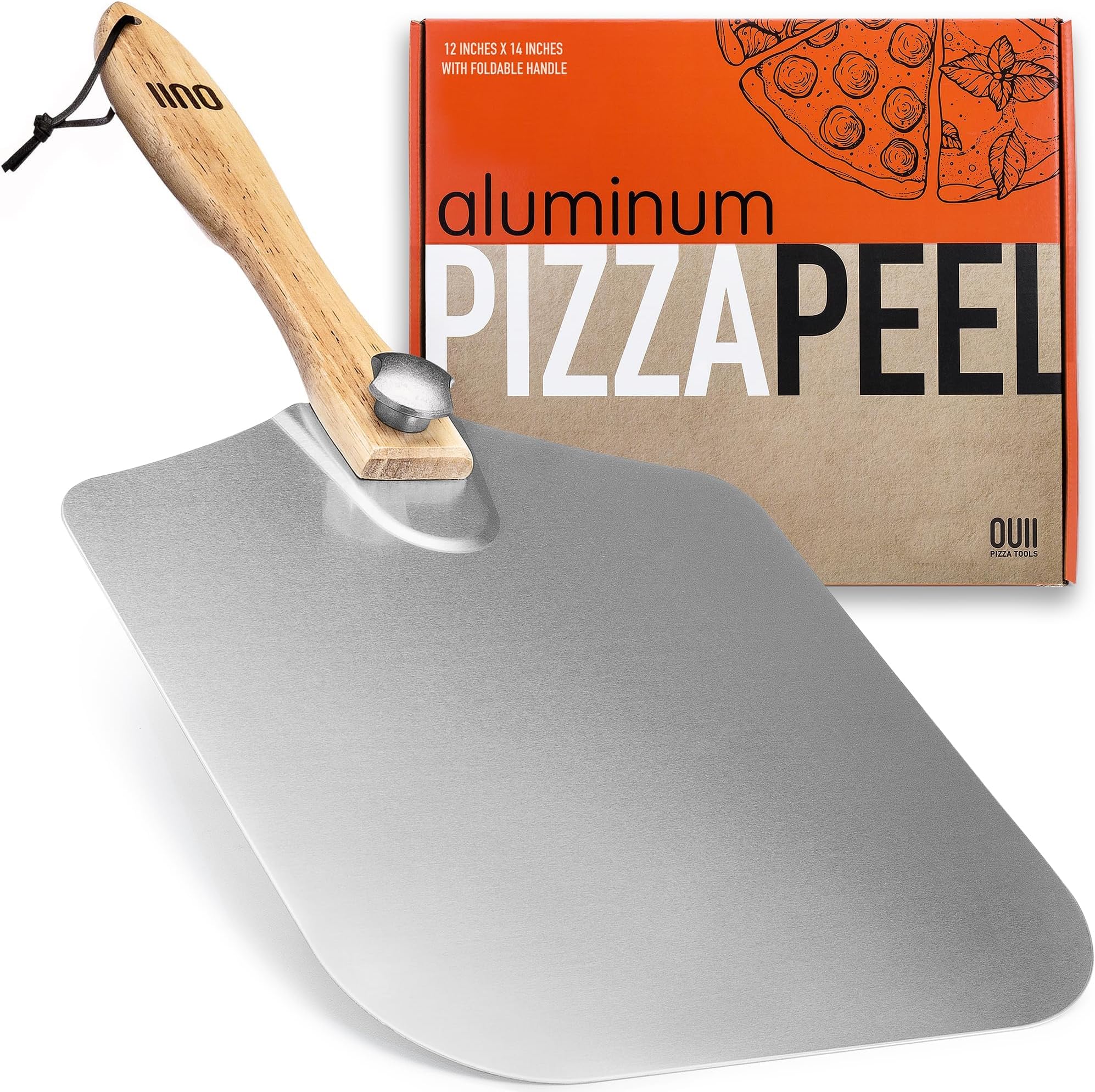 Amazon.com: Kitchen Supply 14-Inch x 16-Inch Aluminum Pizza Peel with ...