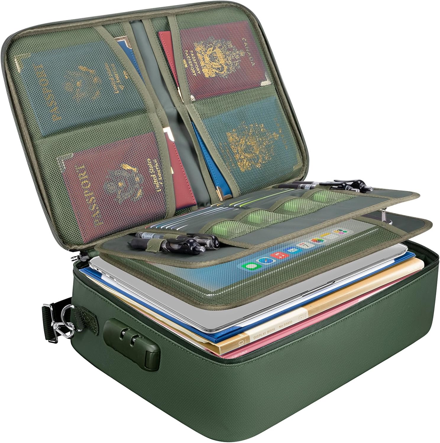 Amazon.com: BALEINE Fireproof Document Box with Lock, Portable ...