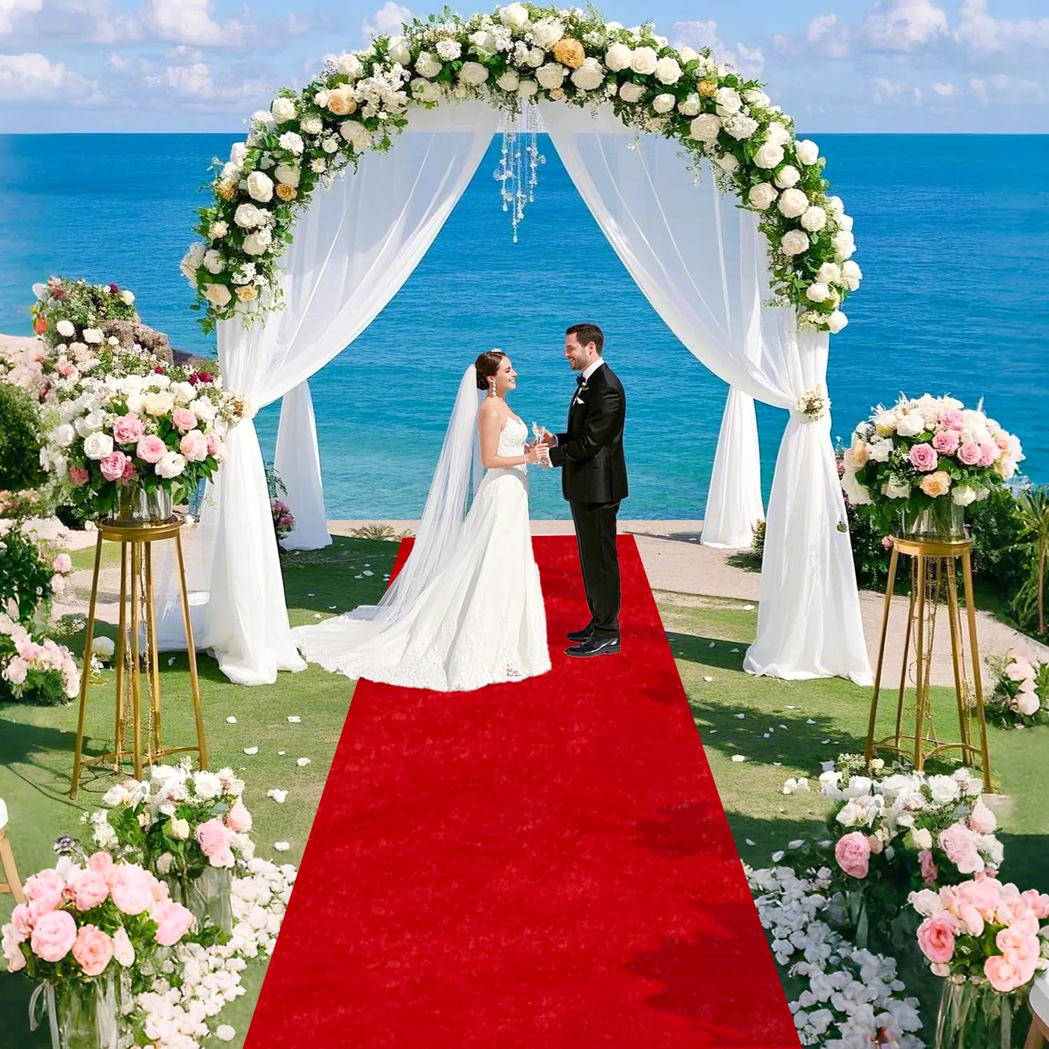 Snapklik.com : Red Carpet Runner For Parties 4FTx30FT Long Velvet Aisle ...