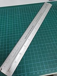Amazon.com: Ruler, New Design 30 cm (12 Inch) Metal Craft Safety Ruler ...