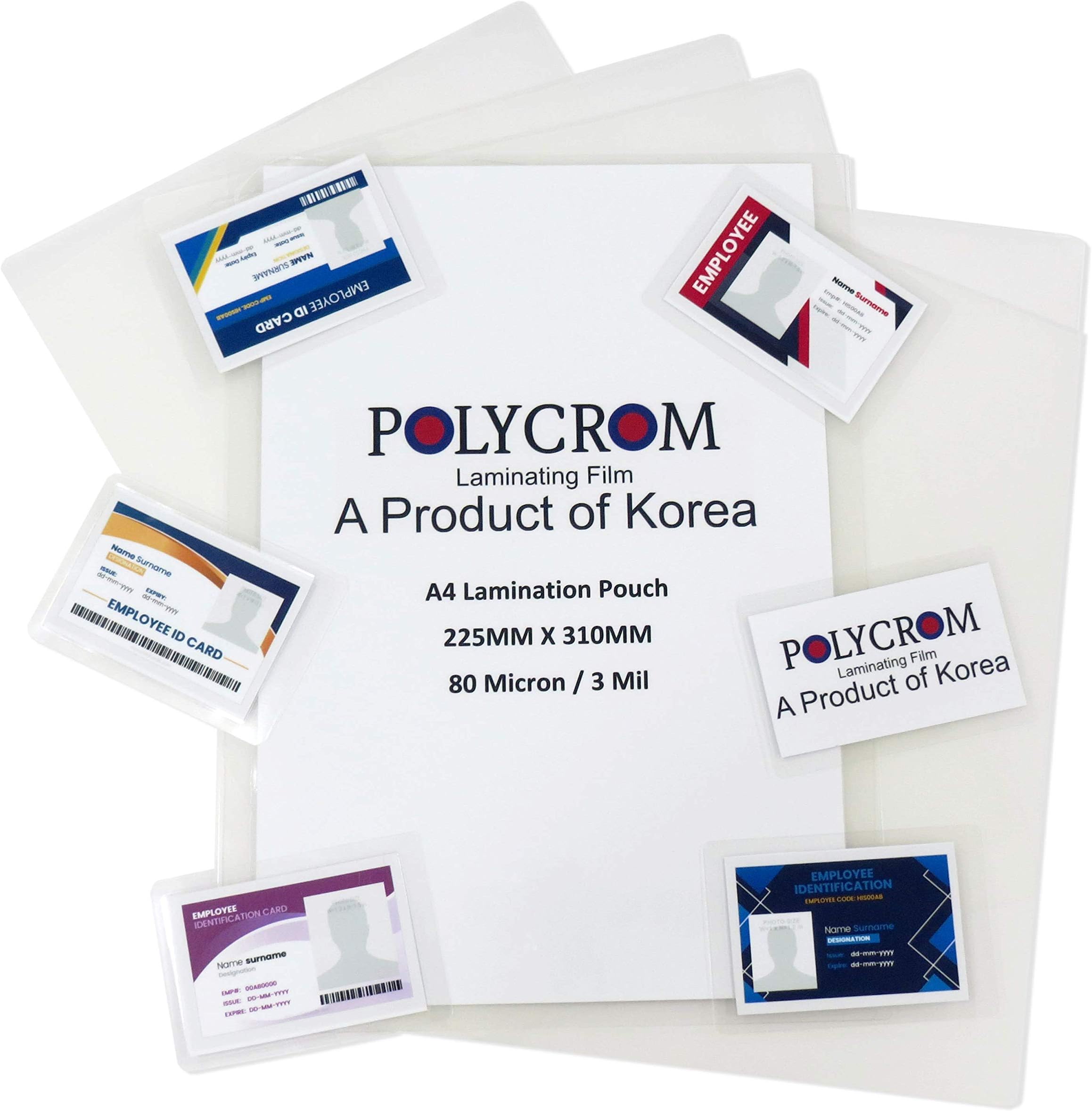 Irya A3 Size Lamination Pouch (80 Micron)(Pack of 100pcs)(310 X 450 MM ...