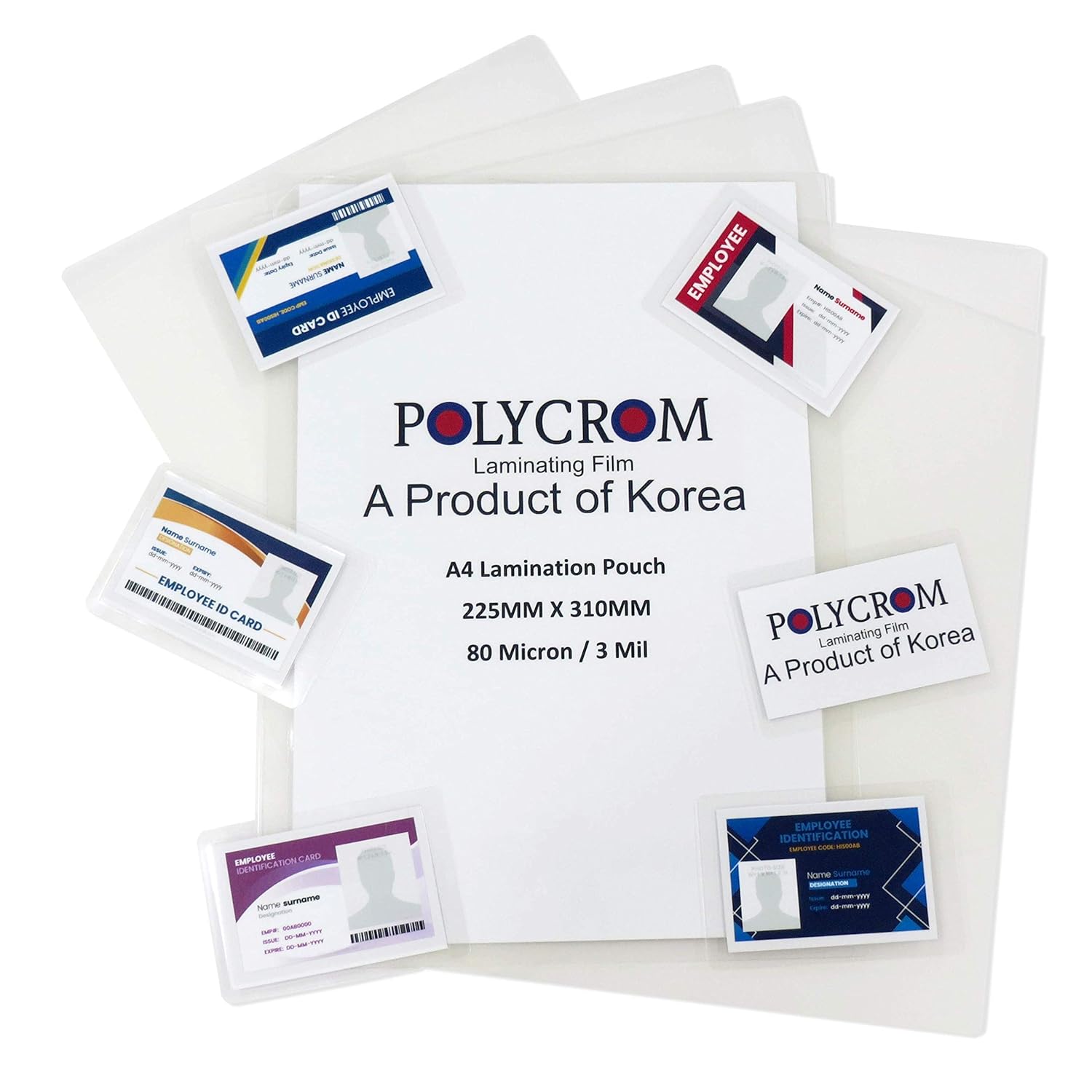 Polycrom Korean A4 Size Lamination Pouch Clear Glossy Thermal polycrom-korean-a4-size-lamination-pouch-clear-glossy-thermal